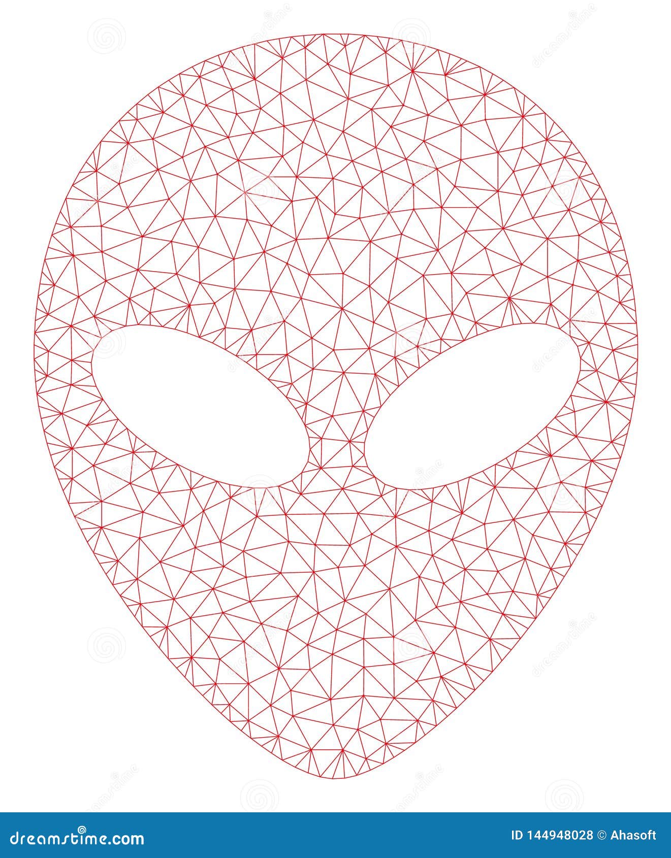 Alien Head Polygonal Frame Vector Mesh Illustration Stock Vector ...