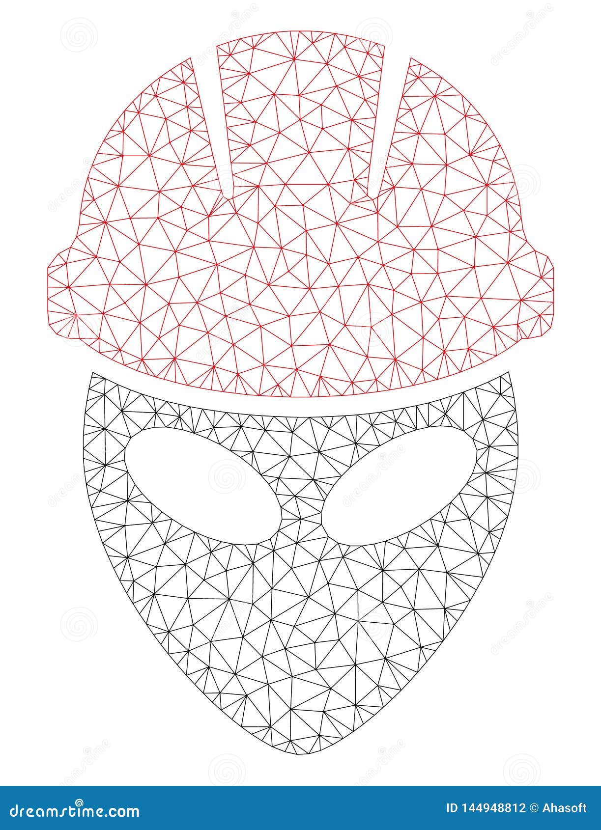 Alien Worker Polygonal Frame Vector Mesh Illustration Stock Vector ...