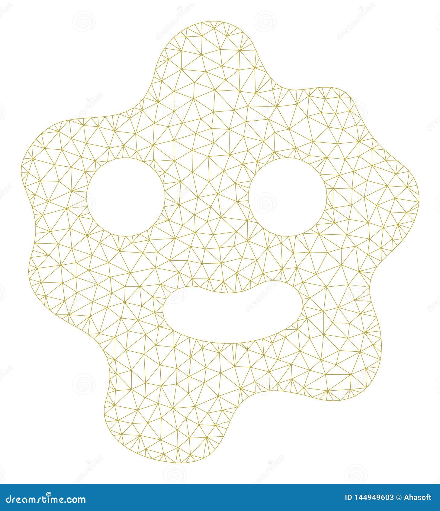Ameba Polygonal Frame Vector Mesh Illustration Stock Vector ...