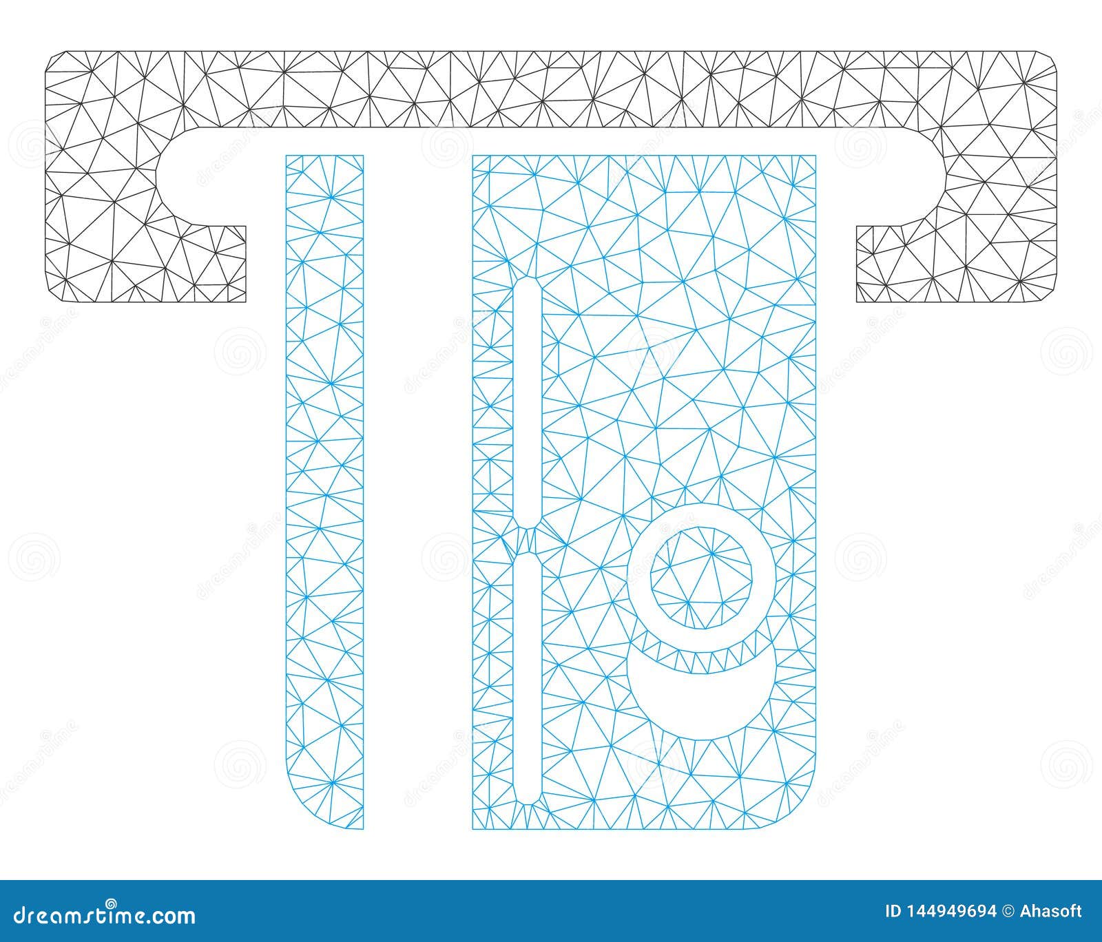 ATM Terminal Polygonal Frame Vector Mesh Illustration Stock Vector ...