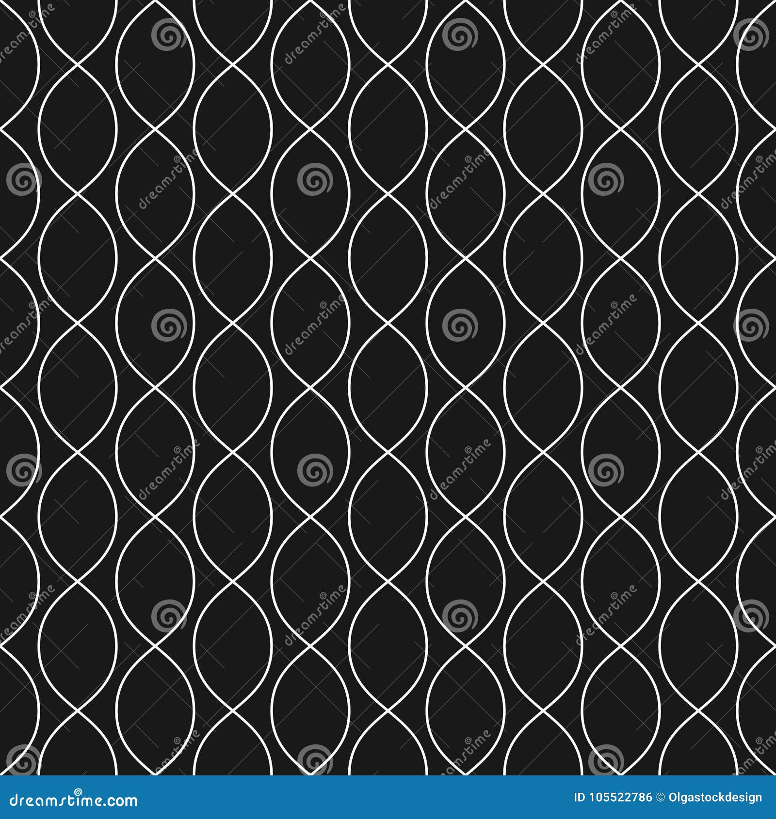 Mesh Background. Seamless Pattern with Thin Curved Lines. Stock Vector ...