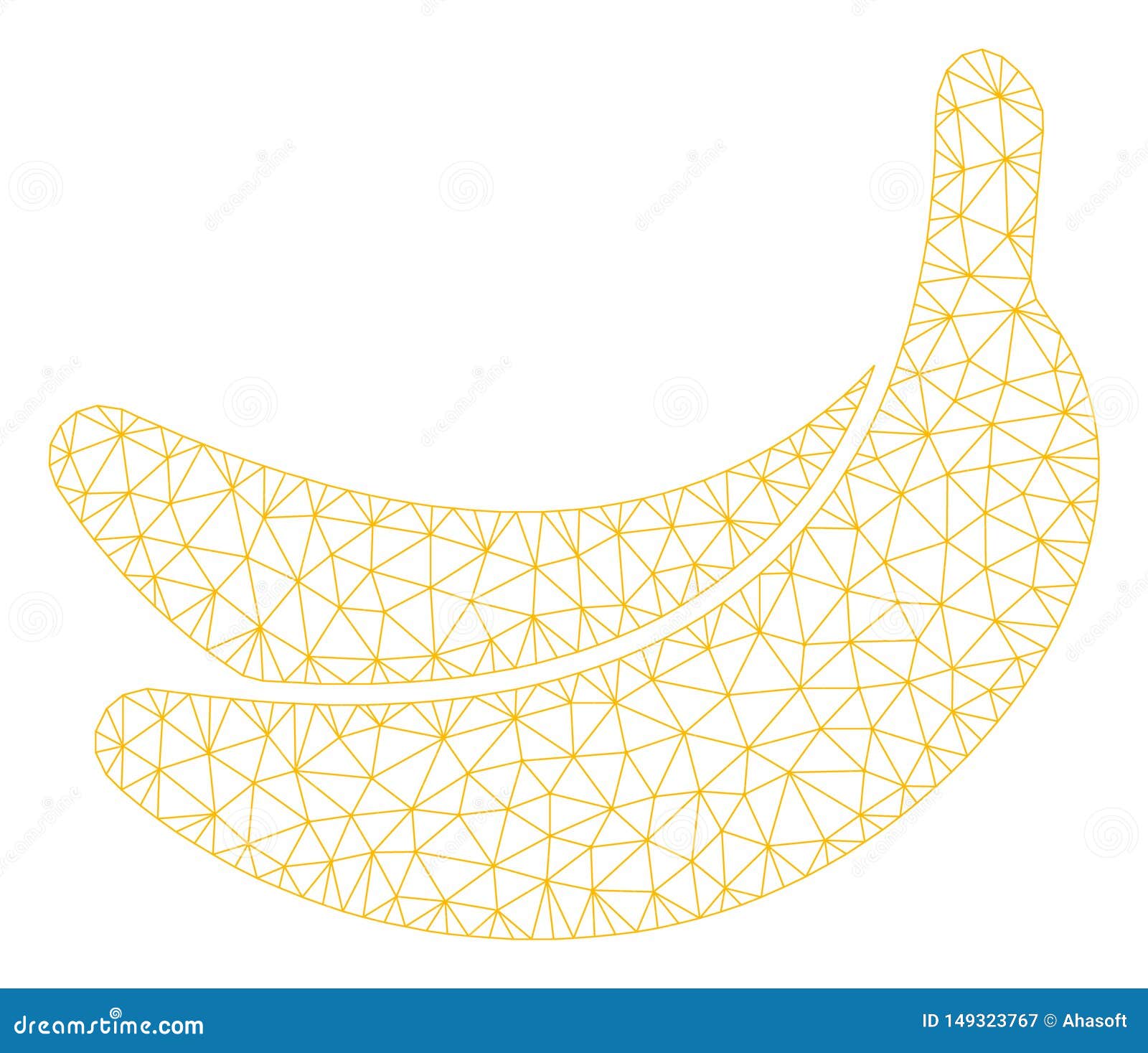 Banana Vector Mesh Network Model Stock Vector - Illustration of mesh ...