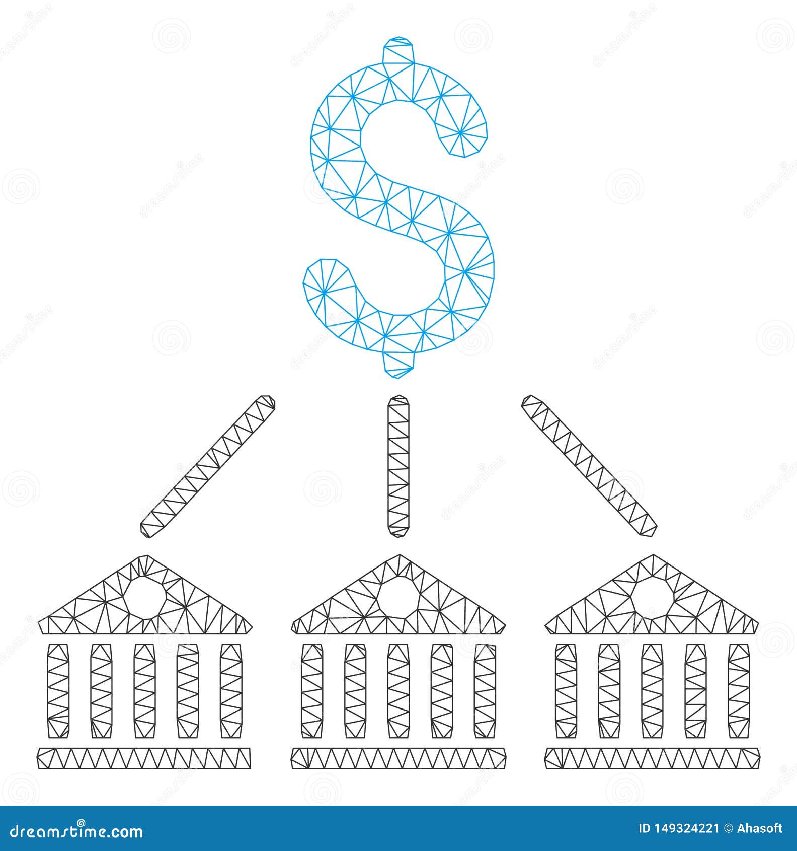 Bank Expenses Vector Mesh Network Model Stock Vector - Illustration of ...