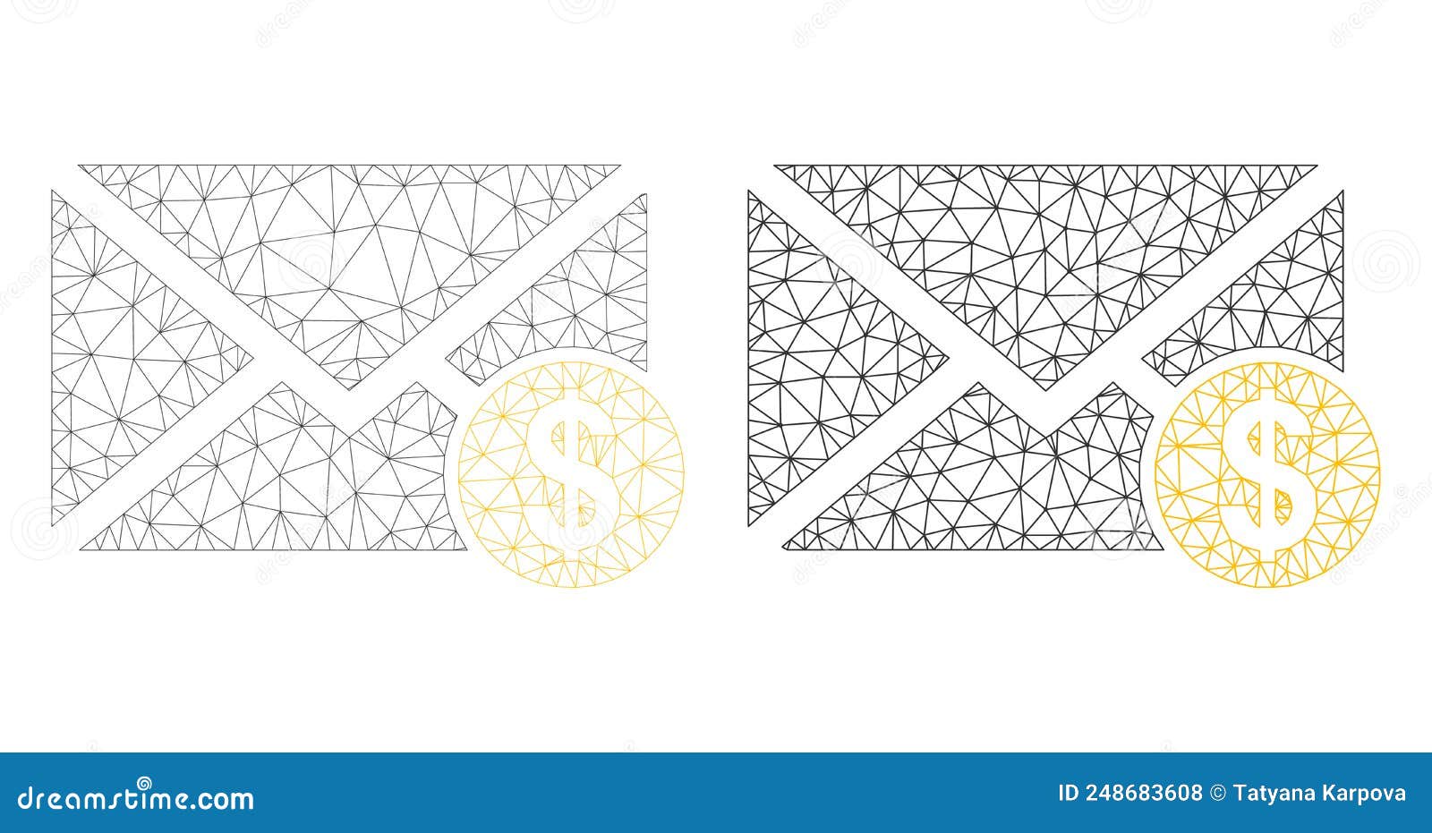 Mesh Bank Letter Icon Versions in Polygonal Network Vector Style Stock ...