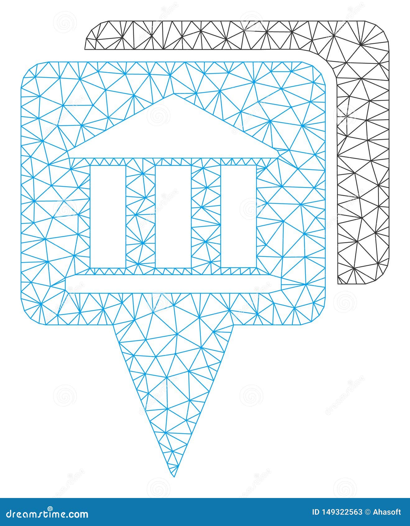 Bank Map Pointers Vector Mesh 2D Model Stock Vector - Illustration of ... Bank Map Pointers Vector Mesh 2D Model Stock Vector - Illustration of ...