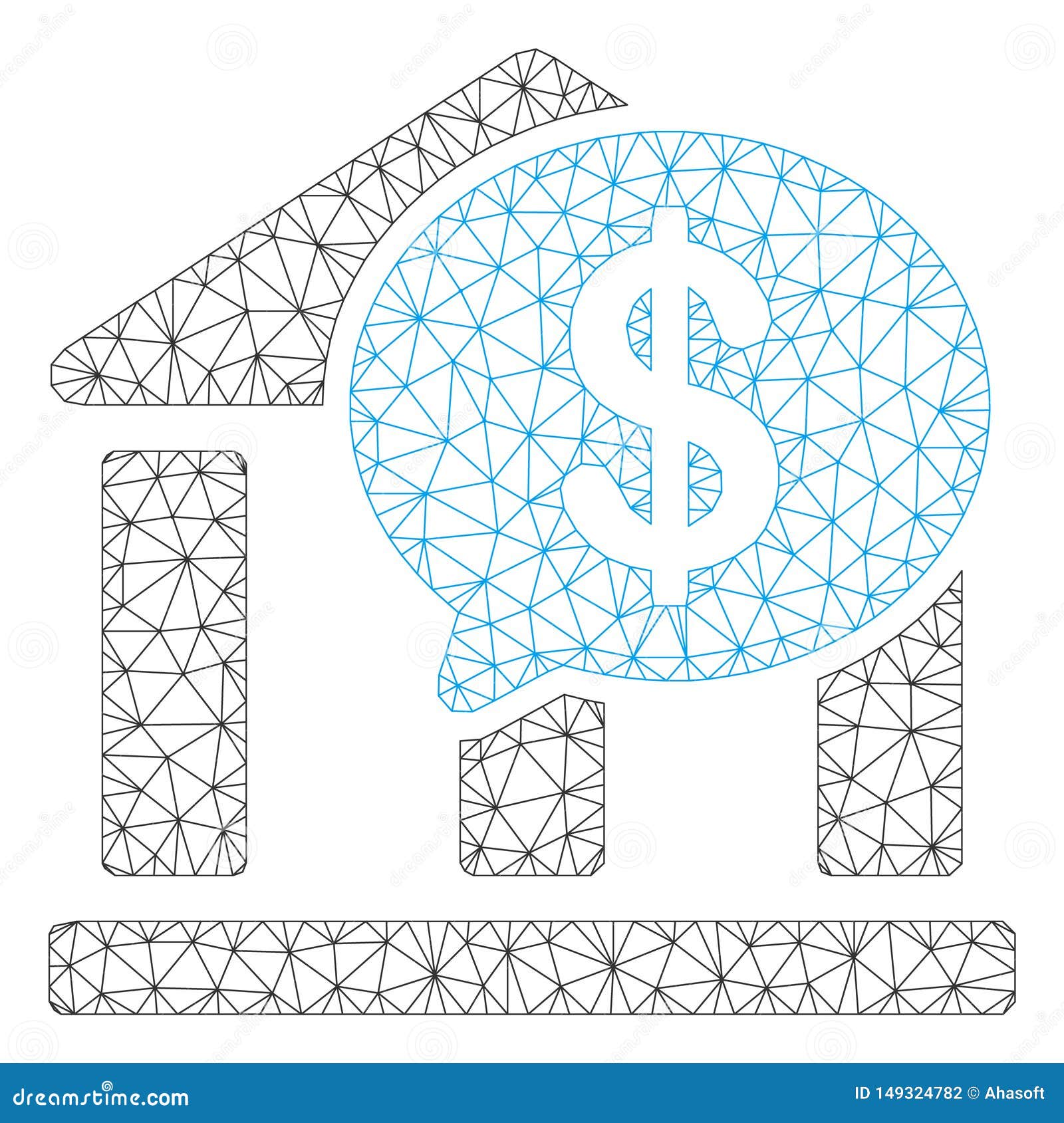 Bank Message Vector Mesh Network Model Stock Vector - Illustration of ...