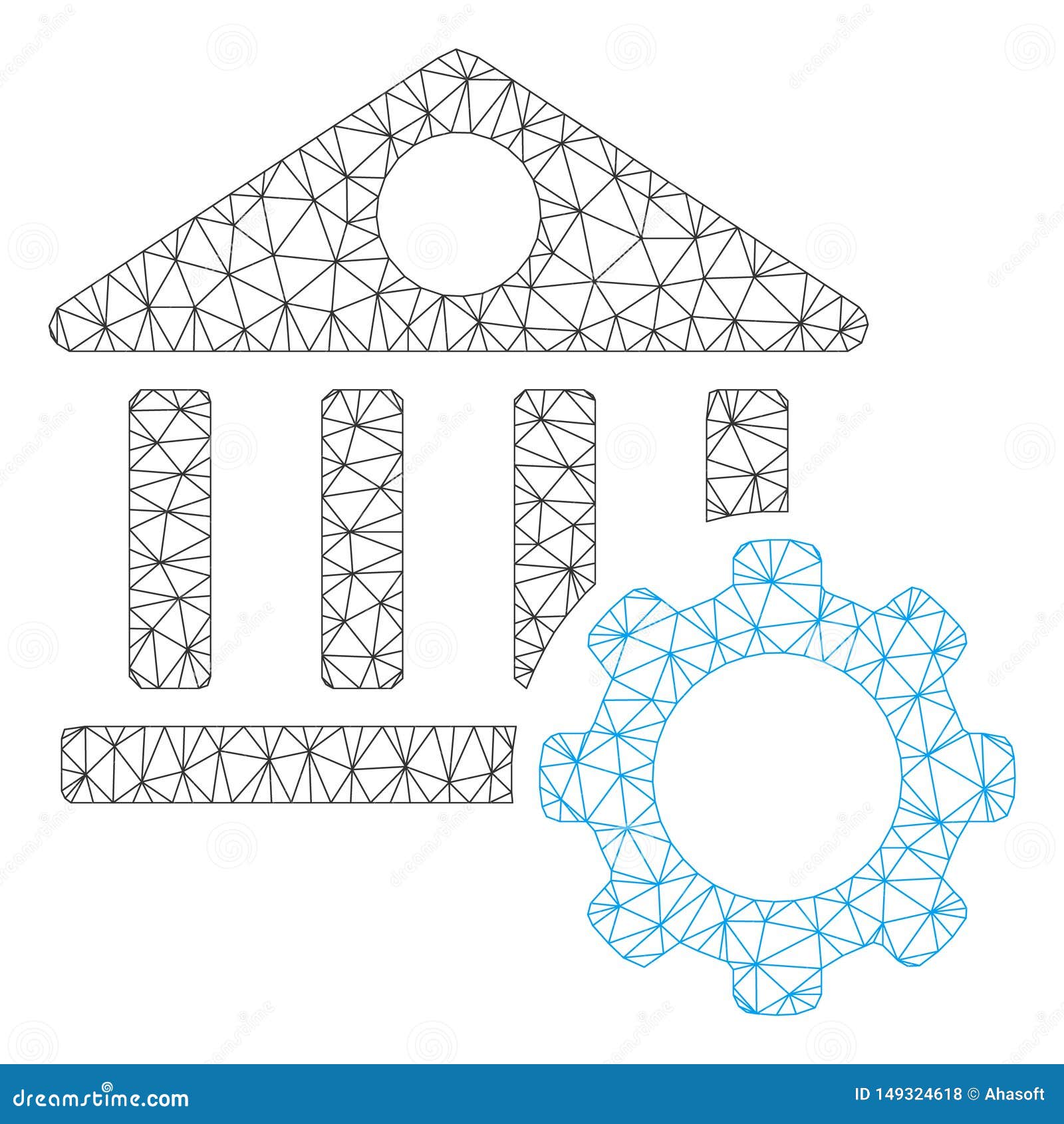 Bank Options Vector Mesh Network Model Stock Vector - Illustration of ...