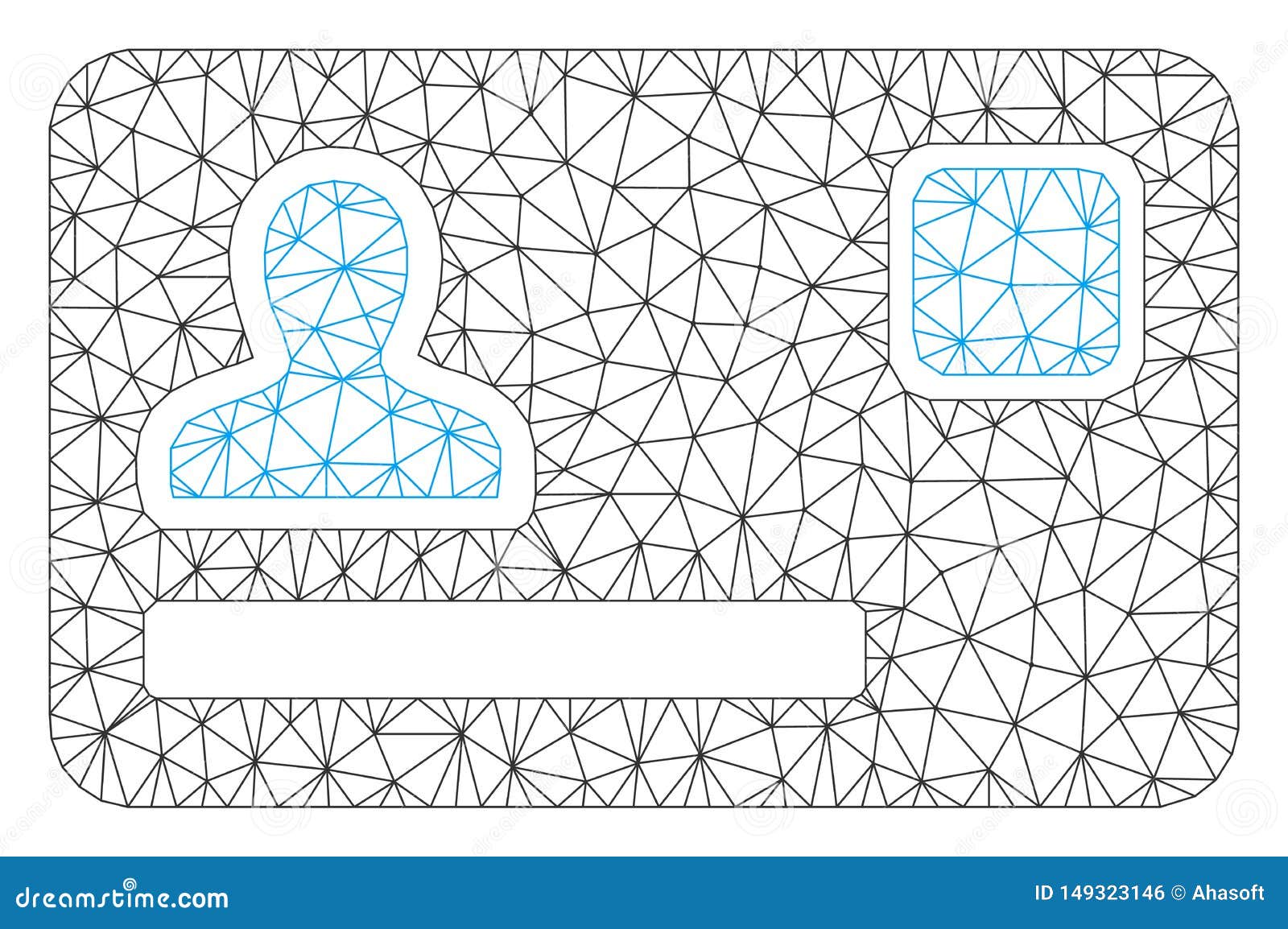 Banking Card Vector Mesh 2D Model Stock Vector - Illustration of ...