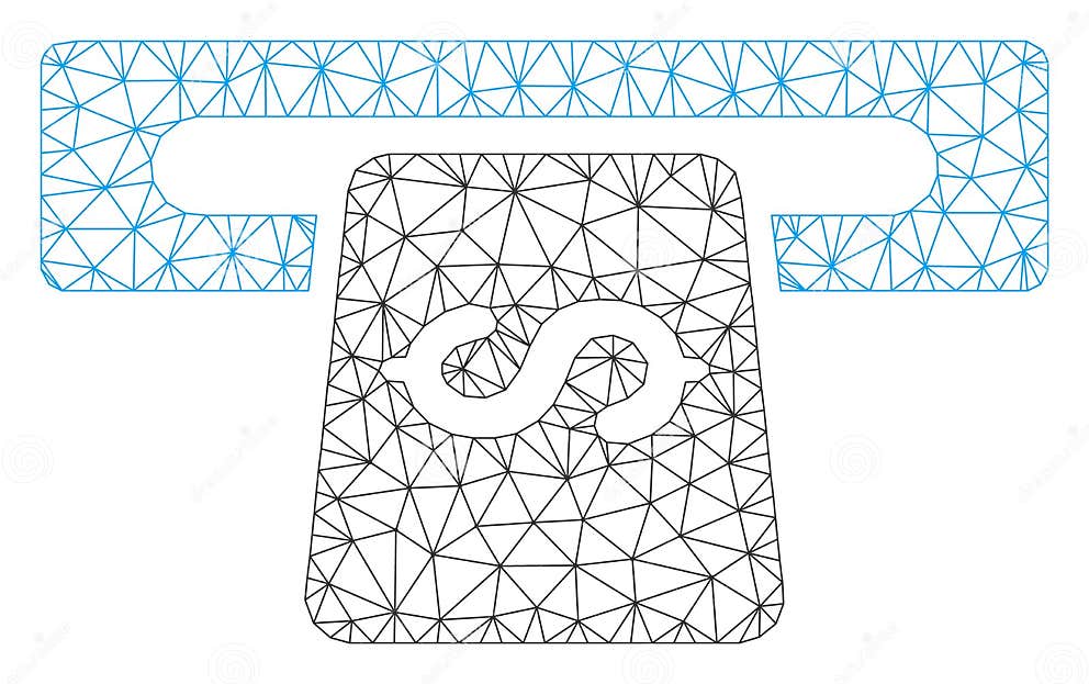 Banking Machine Vector Mesh 2D Model Stock Vector - Illustration of ...