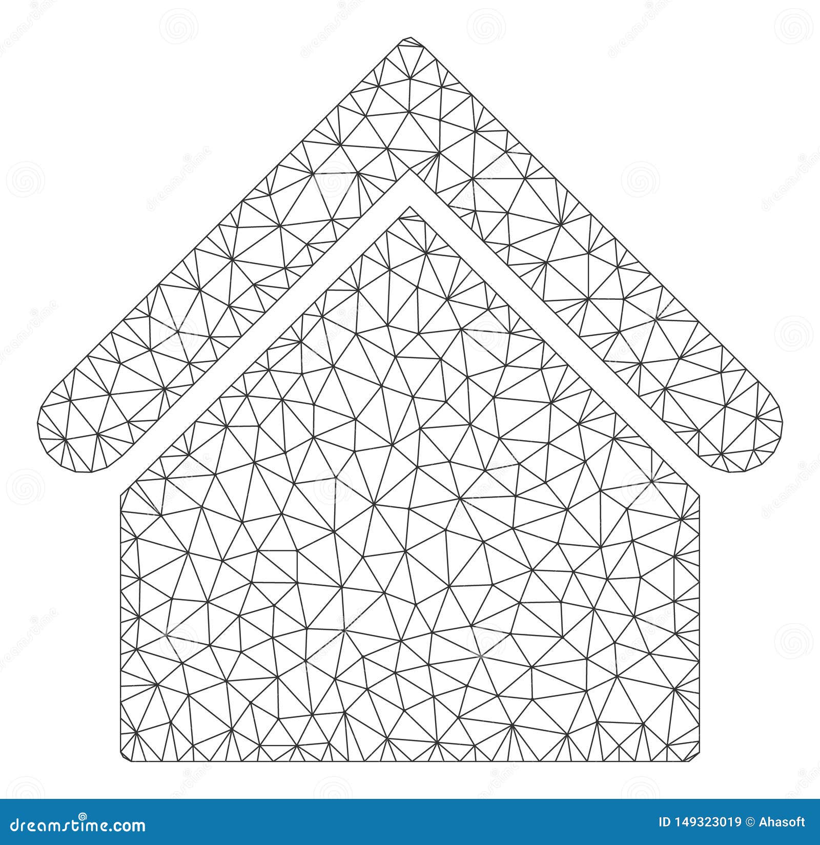 Base Building Vector Mesh Carcass Model Stock Vector - Illustration of ...