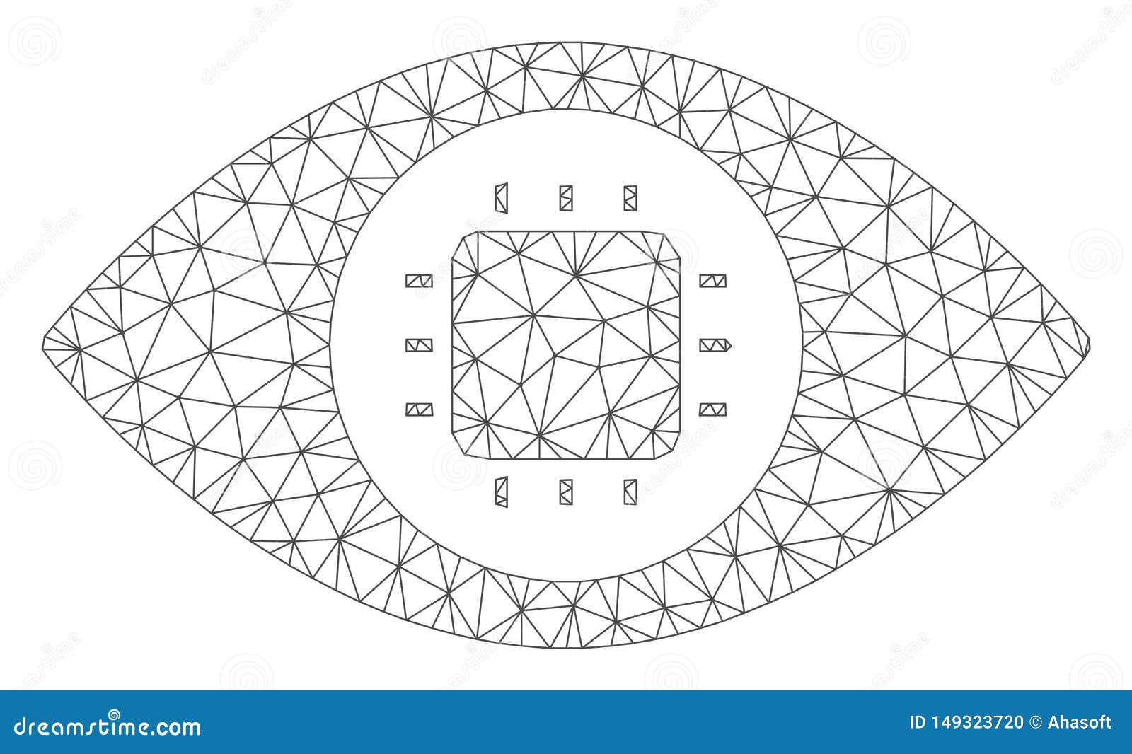 Bionic Eye Circuit Vector Mesh 2D Model Stock Vector - Illustration of ...