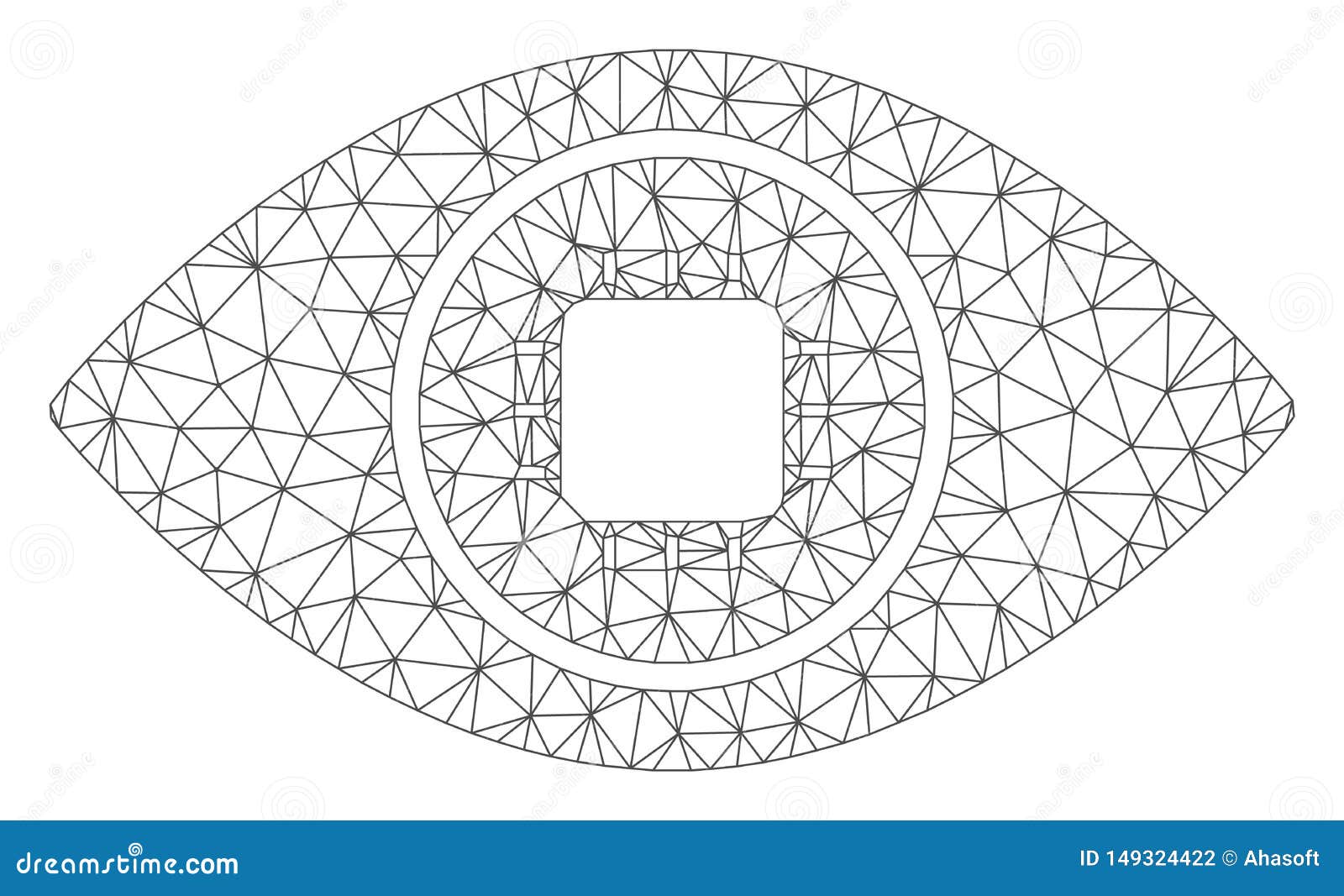 Bionic Eye Lens Vector Mesh 2D Model Stock Vector - Illustration of ...