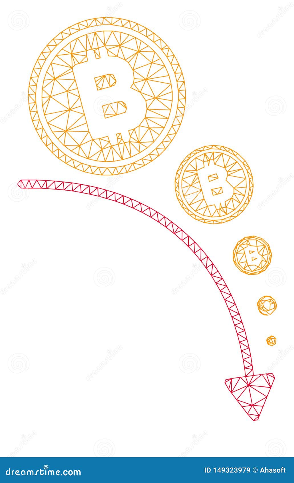 Bitcoin Deflation Trend Vector Mesh Carcass Model Stock Vector ... Bitcoin Deflation Trend Vector Mesh Carcass Model Stock Vector ...