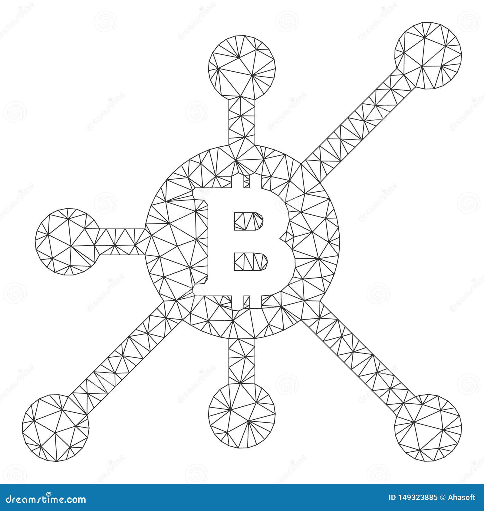Bitcoin Full Node Vector Mesh 2D Model Stock Vector - Illustration of ...