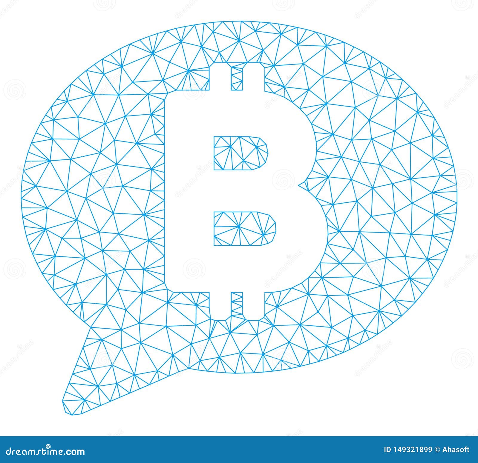 Bitcoin Message Vector Mesh Network Model Stock Vector - Illustration ...