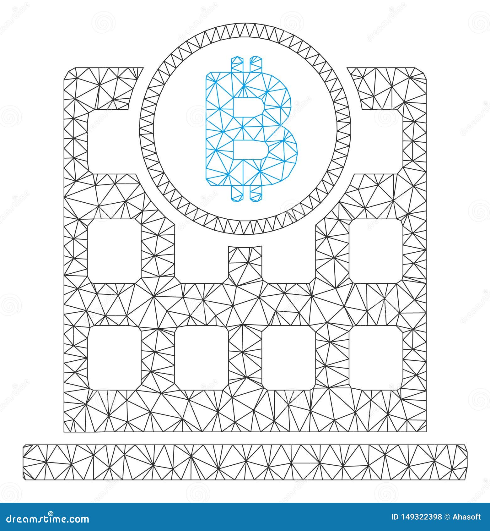 Bitcoin Office Vector Mesh 2D Model Stock Vector - Illustration of ...