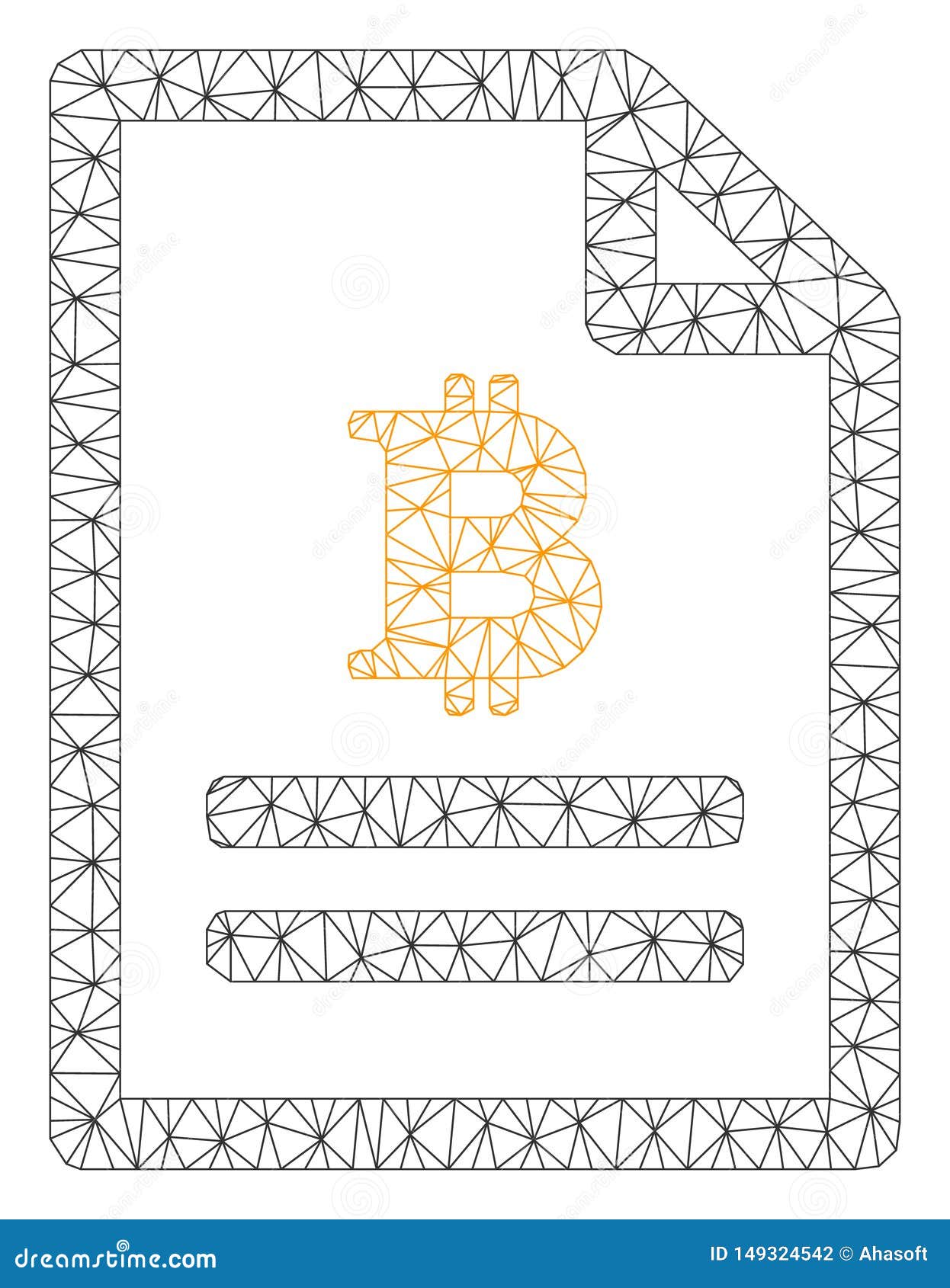 Bitcoin Price Page Vector Mesh Wire Frame Model Stock Vector ...