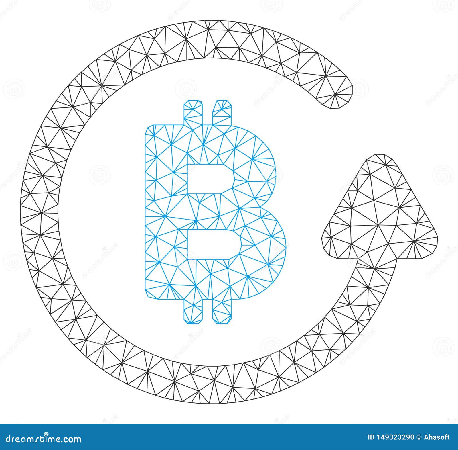 Bitcoin Refund Vector Mesh Wire Frame Model Stock Vector - Illustration ...