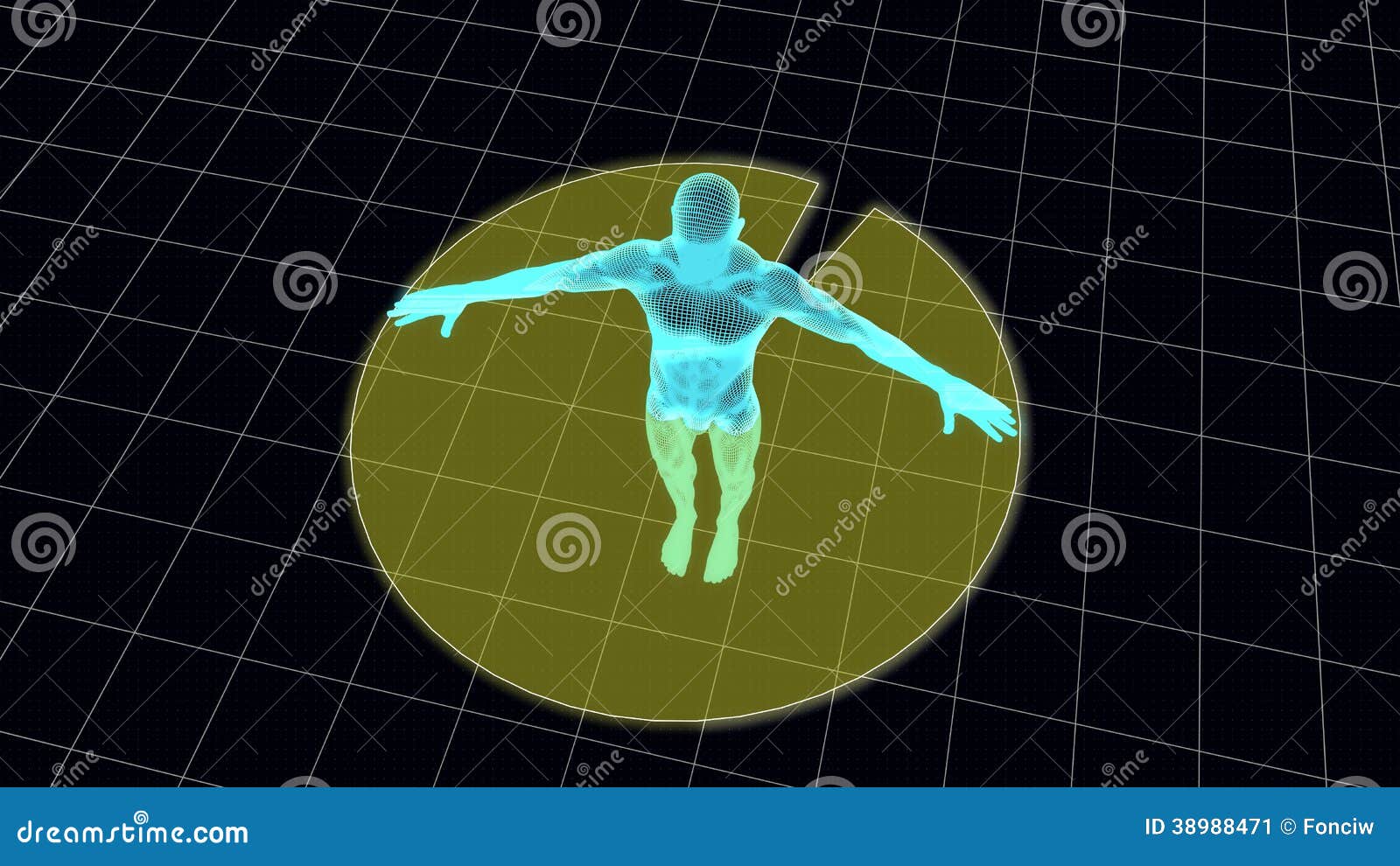 Mesh body scanning stock illustration. Illustration of futuristic ...