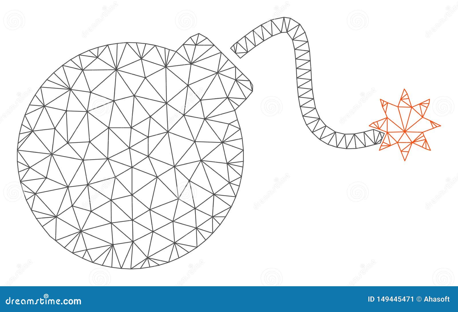Bomb Polygonal Frame Vector Mesh Illustration Stock Vector ...