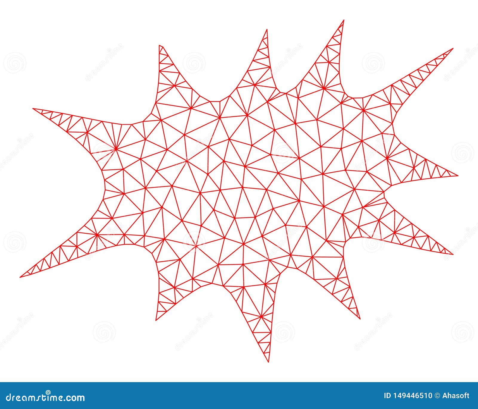 Boom Bang Polygonal Frame Vector Mesh Illustration Stock Vector ...