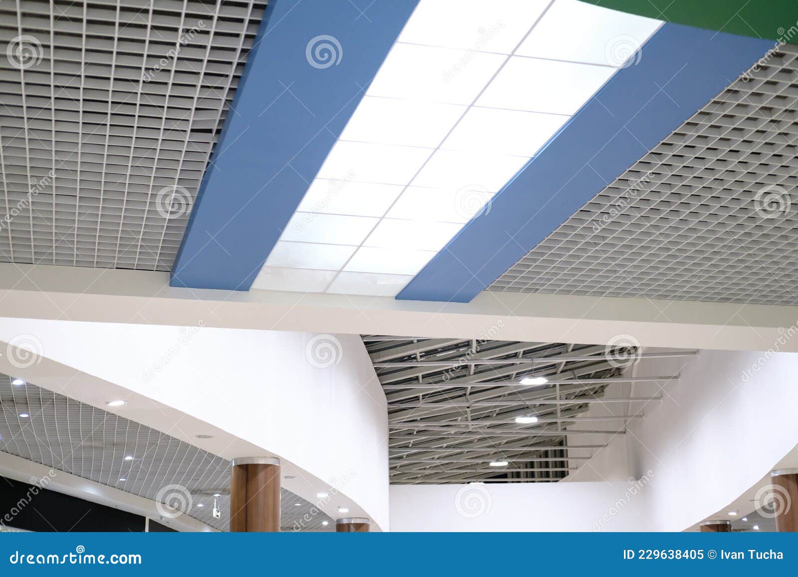 Mesh Ceiling, Beautiful Architectural Interior. Stock Image - Image of ...