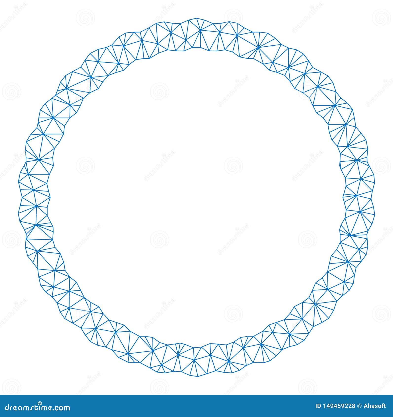 Certificate Rosette Frame Polygonal Frame Vector Mesh Illustration ...
