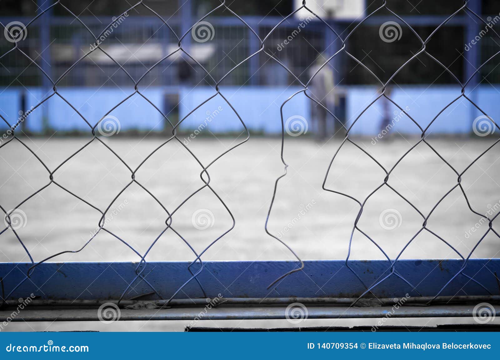Mesh Chain-link, Slums, Ghetto, Mesh Fence Stock Photo - Image of light ...