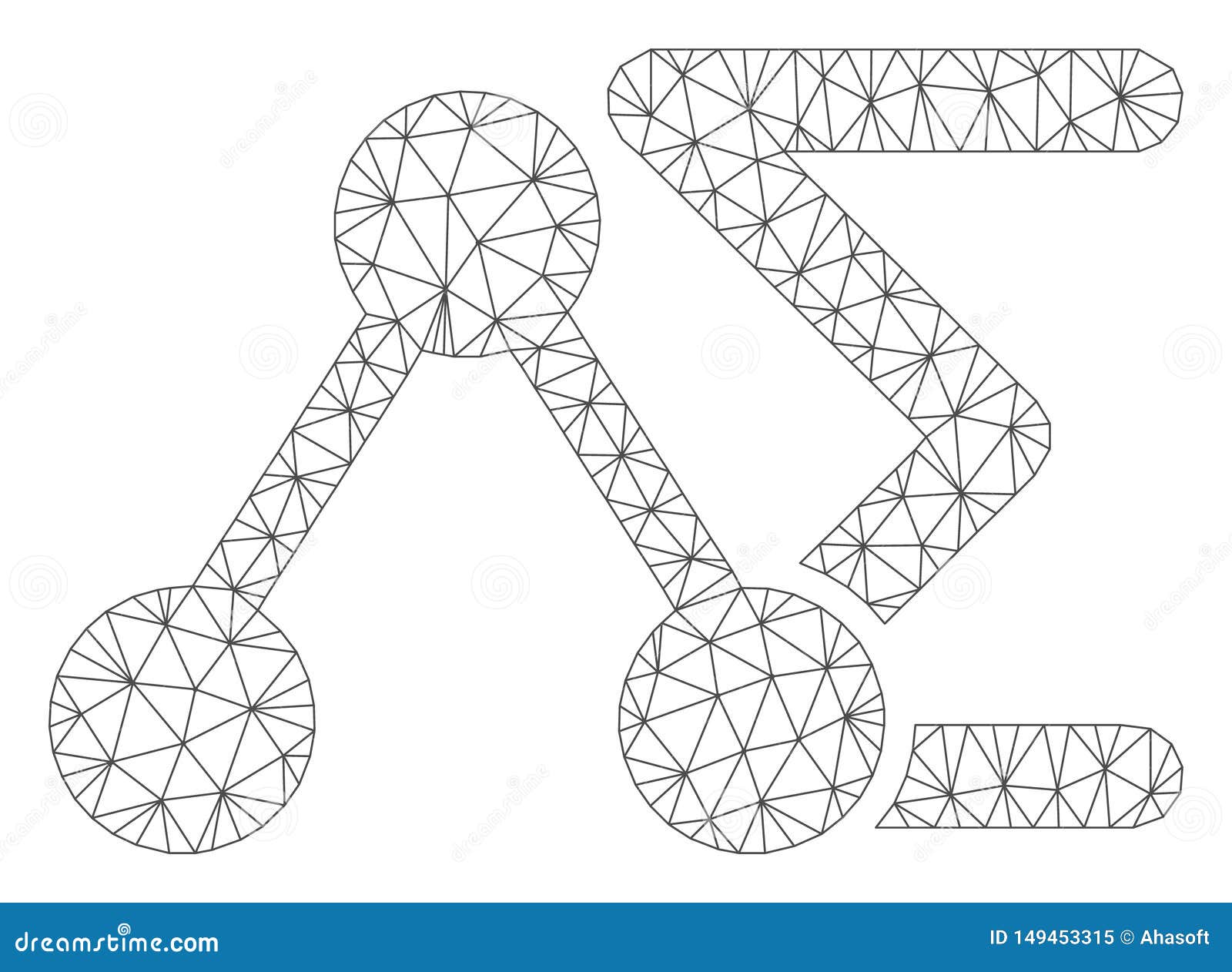 Chemical Formula Polygonal Frame Vector Mesh Illustration Stock Vector ...