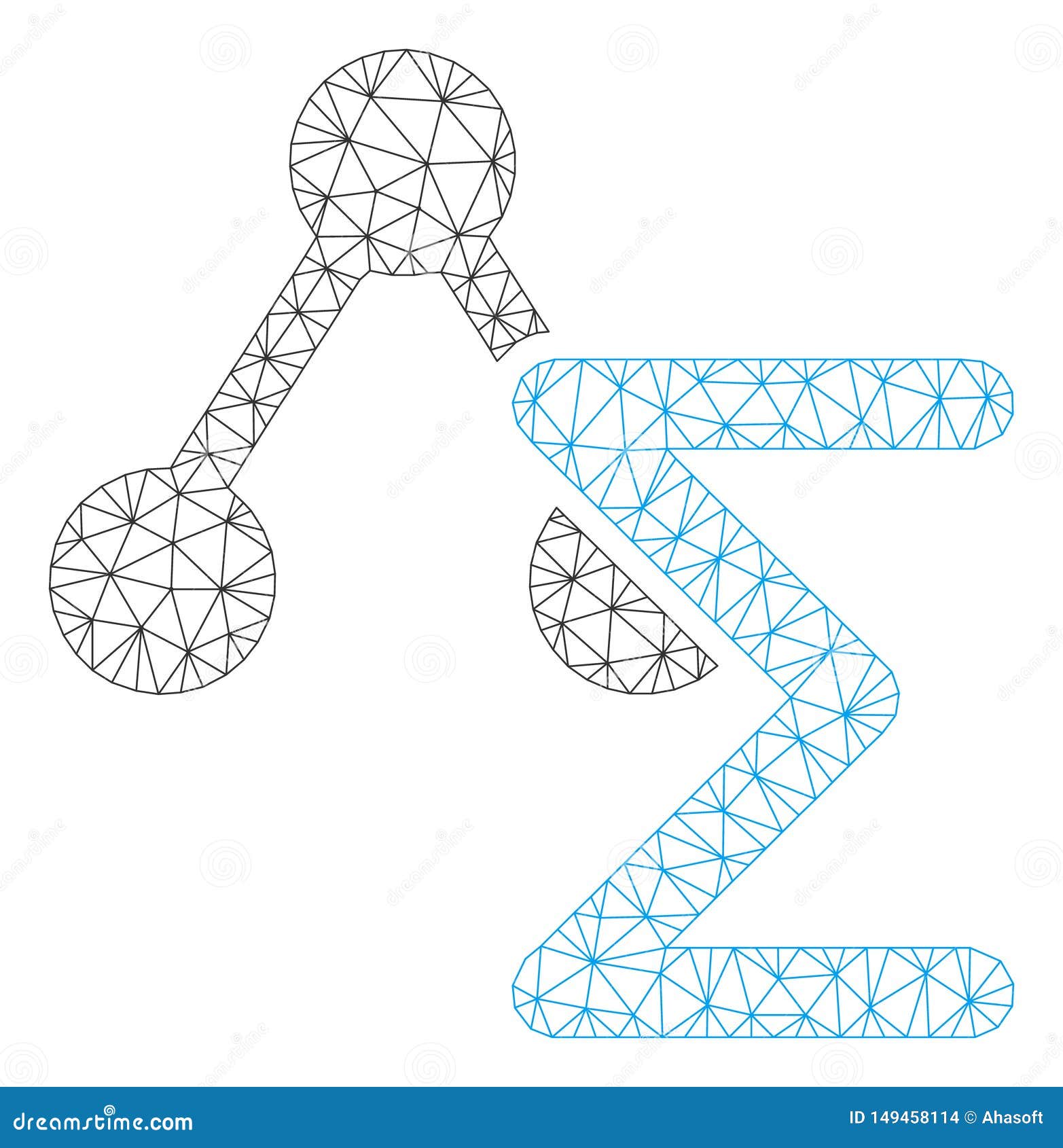 Chemical Formula Polygonal Frame Vector Mesh Illustration Stock Vector ...