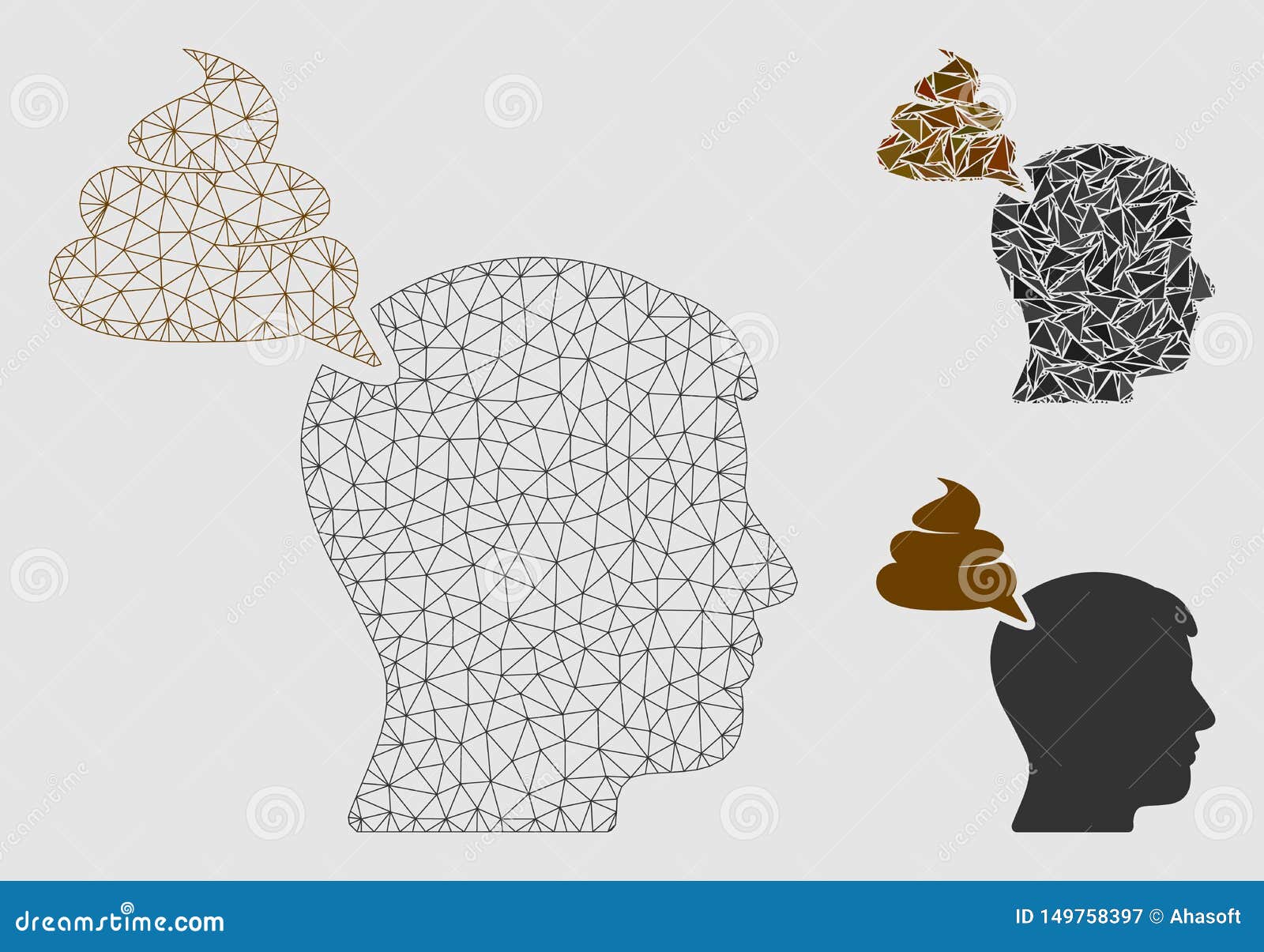 Thinking Person Vector Mesh 2D Model and Triangle Mosaic Icon Stock ... Thinking Person Vector Mesh 2D Model and Triangle Mosaic Icon Stock ...