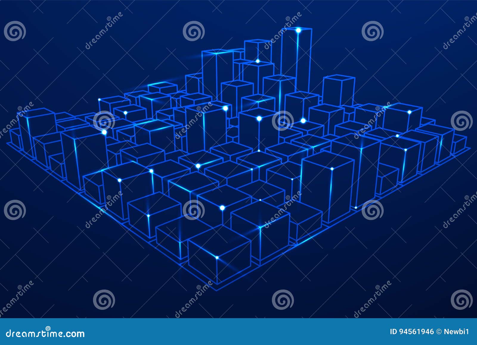 Mesh Cubes array stock vector. Illustration of model - 94561946