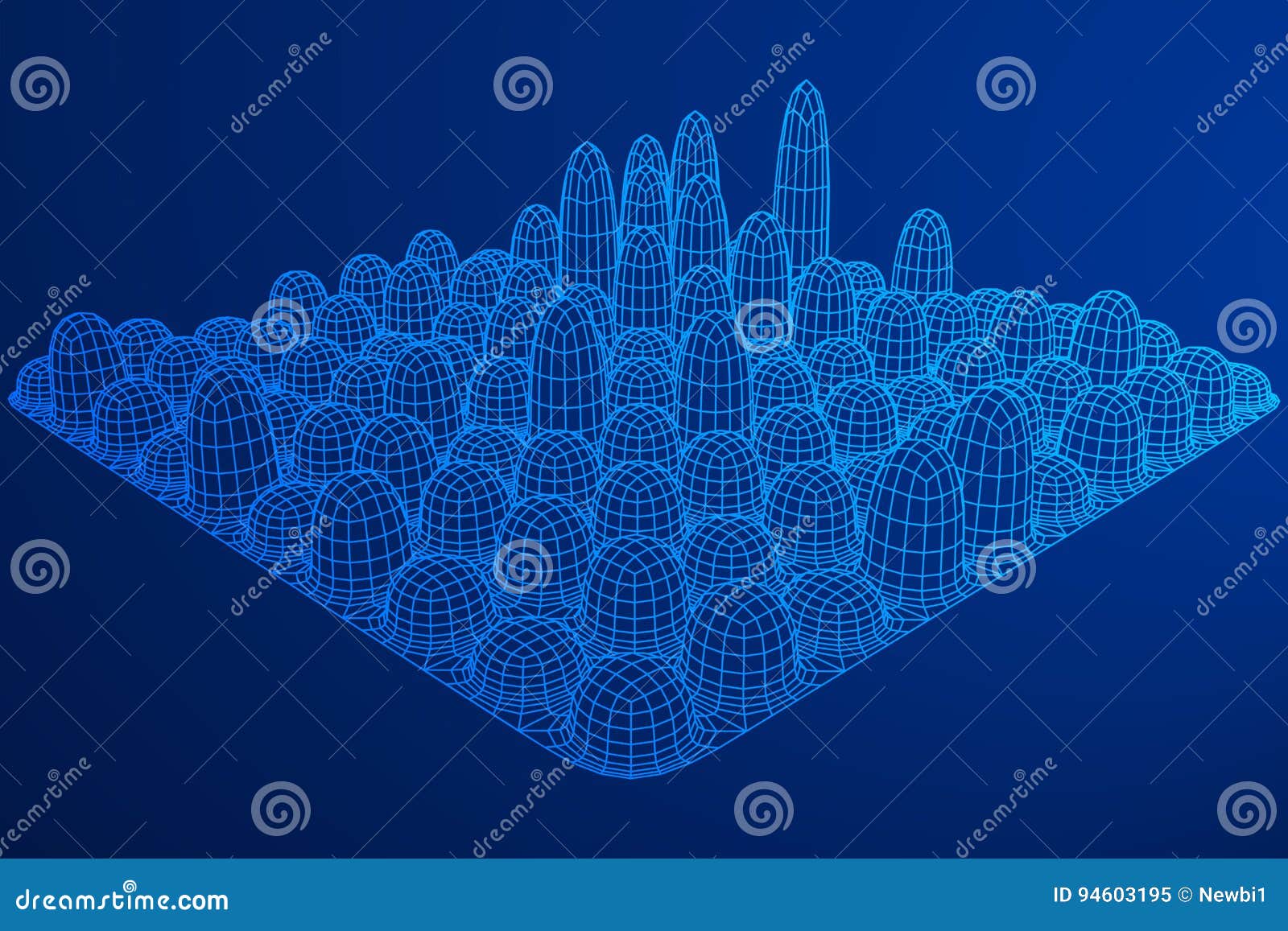 Mesh Cubes array stock vector. Illustration of frame - 94603195