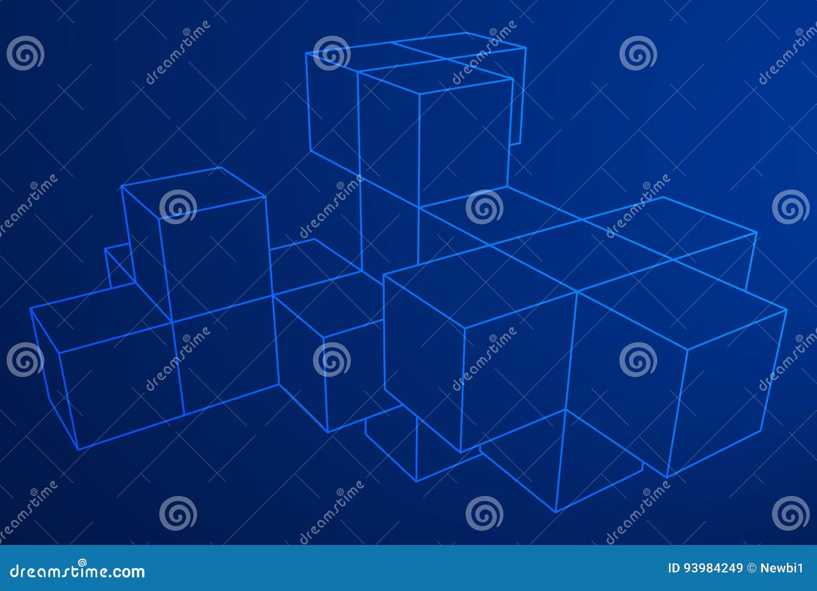 Mesh Cubes element. stock vector. Illustration of design - 93984249