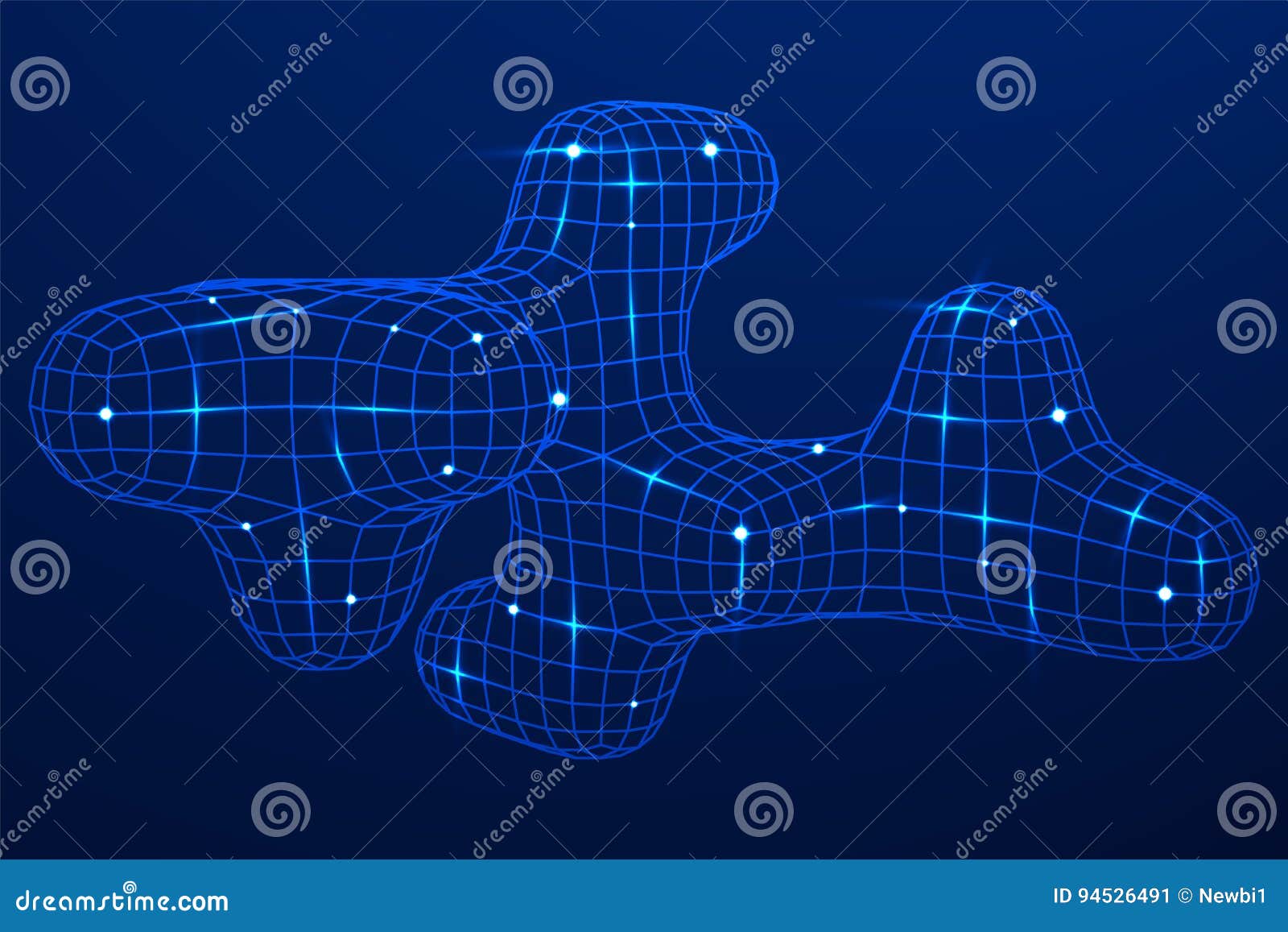Mesh Cubes element. stock vector. Illustration of poly - 94526491