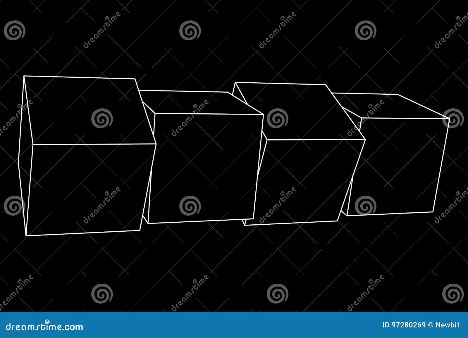 Mesh Cubes elements. stock vector. Illustration of cube - 97280269