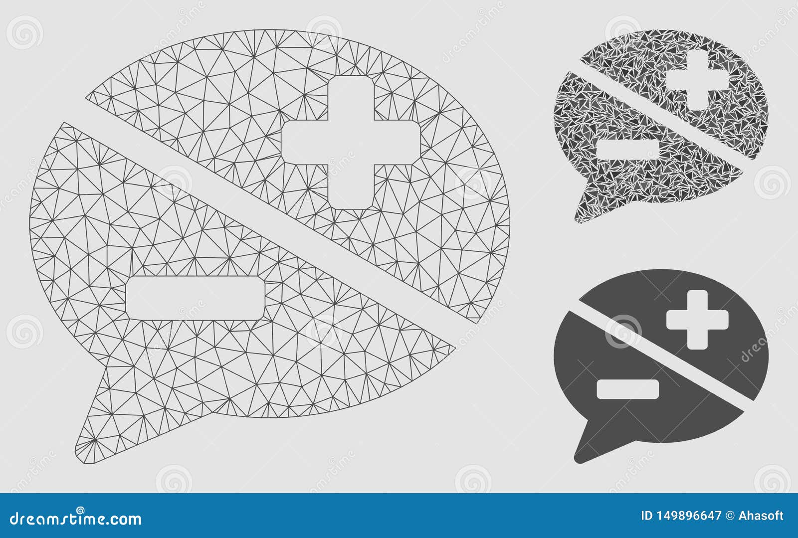 Dispute Vector Mesh Network Model and Triangle Mosaic Icon Stock Vector ...