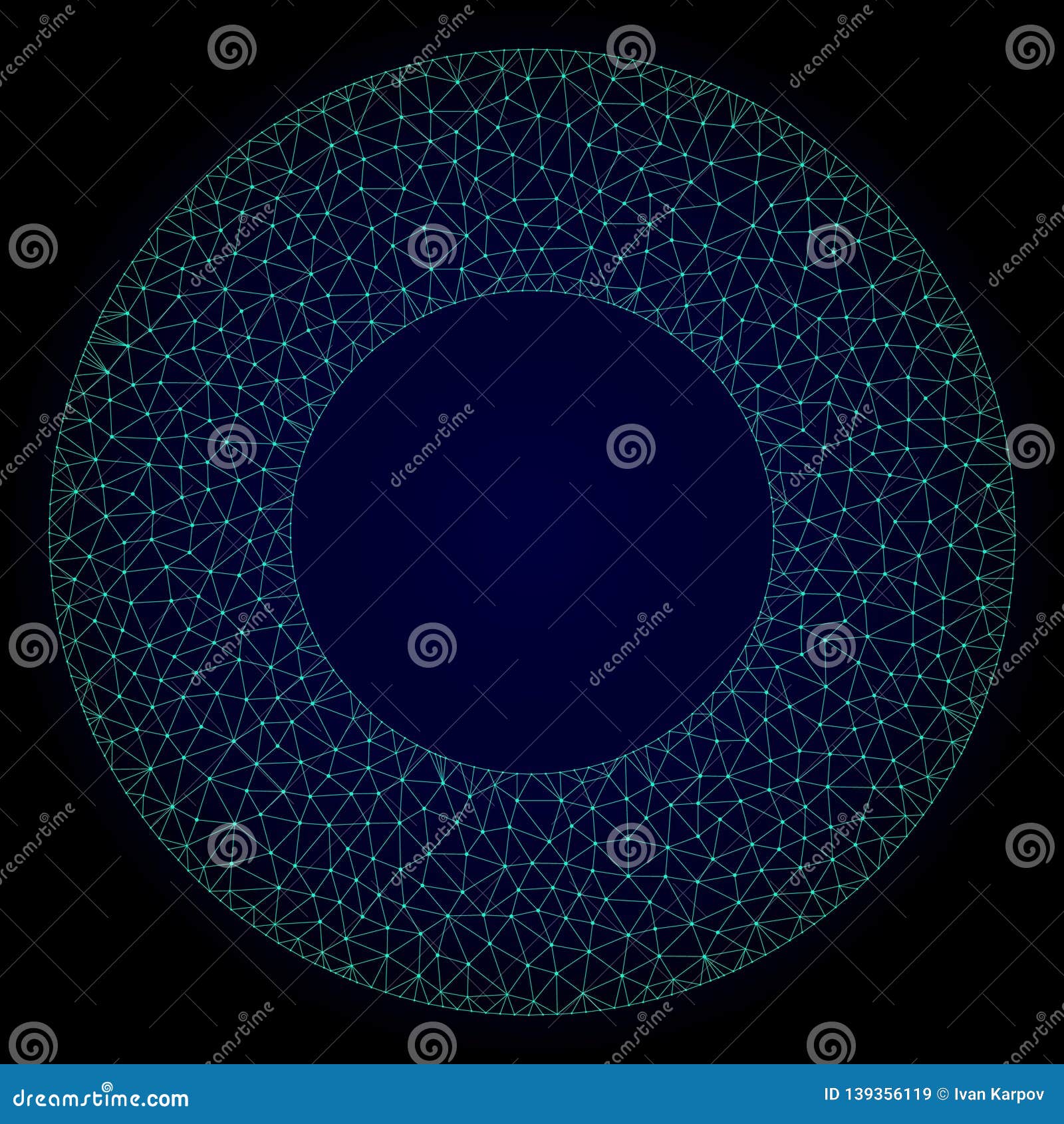 Donut Polygonal Frame Vector Mesh Illustration Stock Vector ...