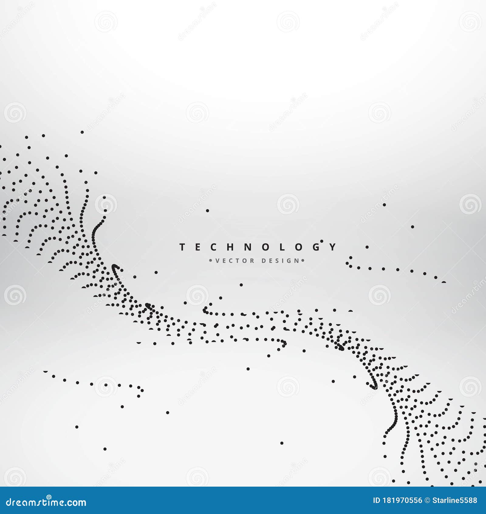 Mesh Dots Wave Technology Background Stock Vector - Illustration of ...