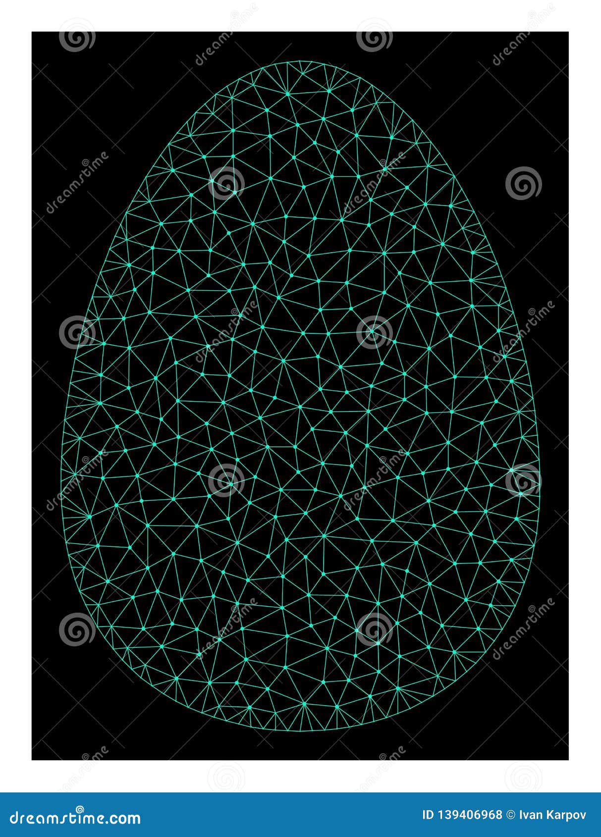 Mesh Egg in Polygonal 2D Vector Style Stock Vector - Illustration of ...