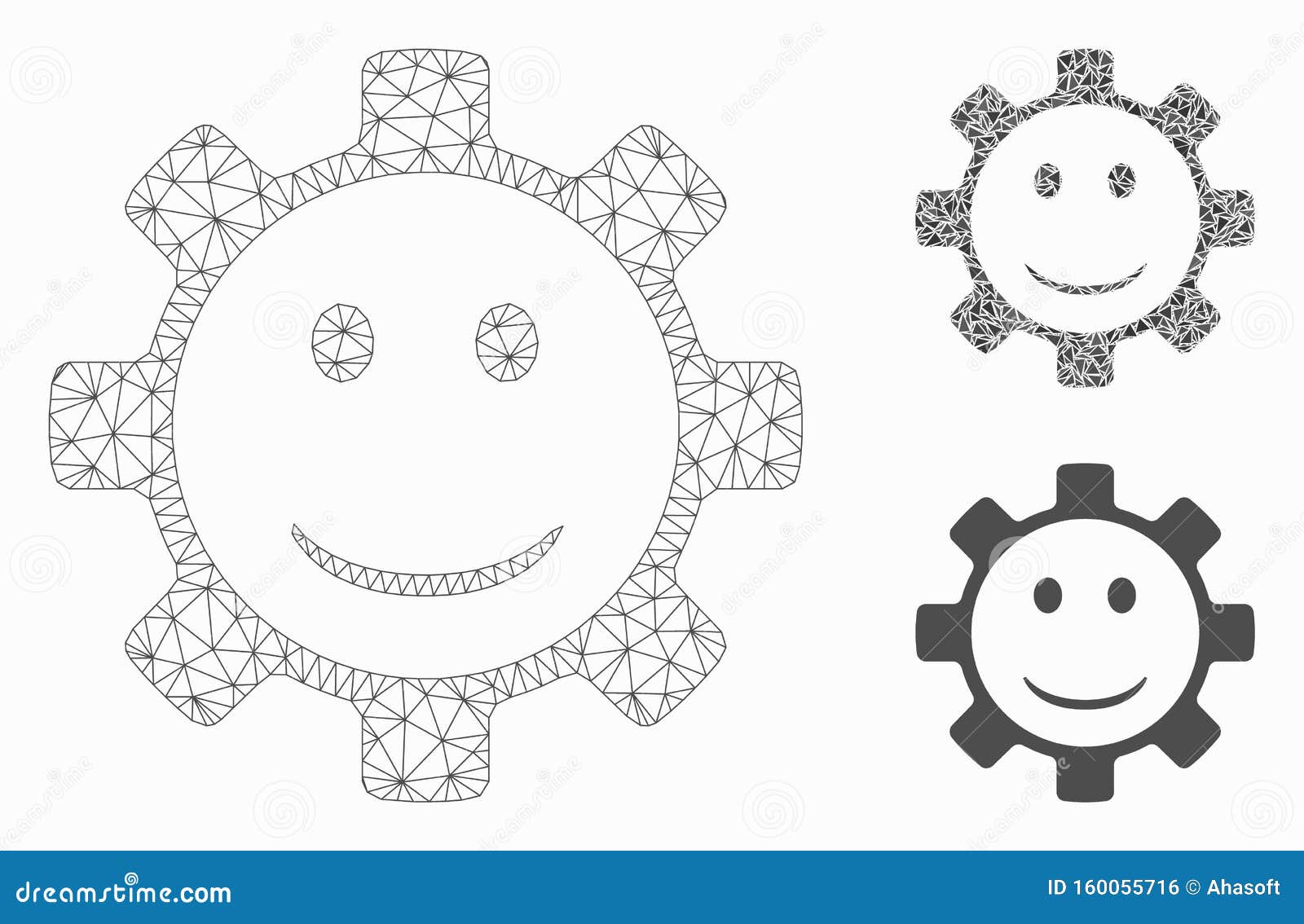 Gear Smile Smiley Vector Mesh Carcass Model and Triangle Mosaic Icon ... Gear Smile Smiley Vector Mesh Carcass Model and Triangle Mosaic Icon ...
