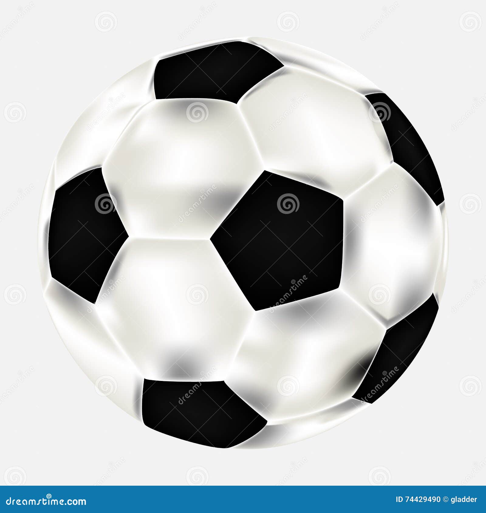Mesh Gradient Illustration of a Soccer Ball Stock Illustration ...