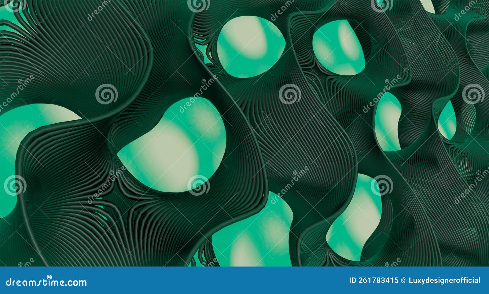 Mesh Green Background With Gyroid Graphical Texture Pattern. Stock ...