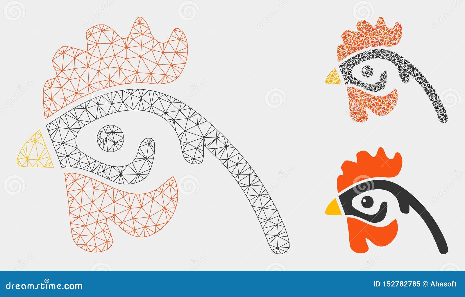 Hen Head Vector Mesh Carcass Model and Triangle Mosaic Icon Stock ... Hen Head Vector Mesh Carcass Model and Triangle Mosaic Icon Stock ...