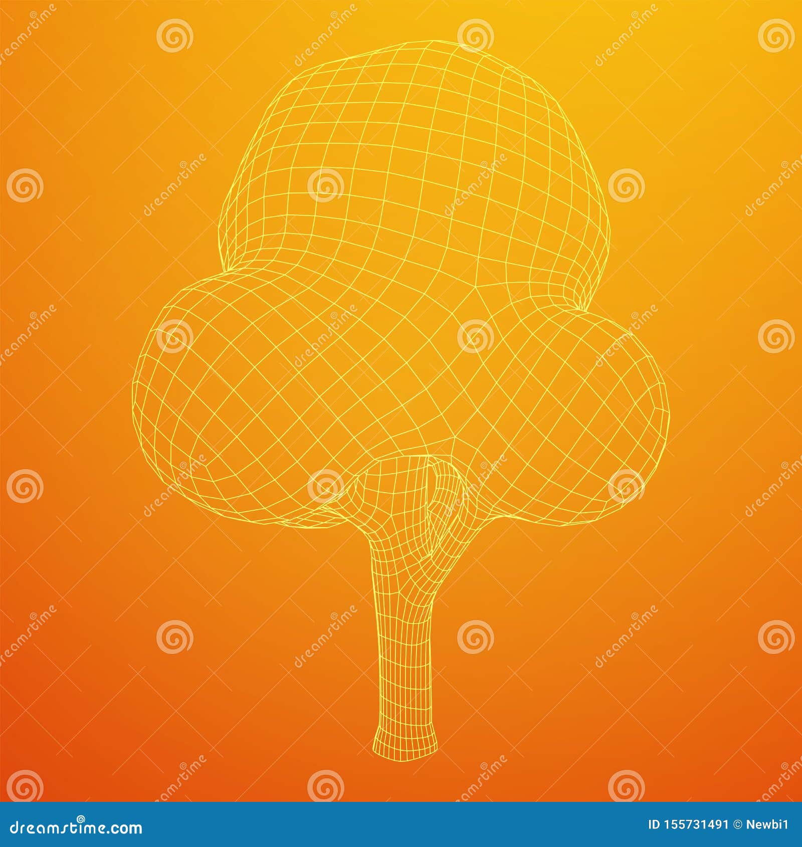Mesh Image of Tree. Low Poly Background Stock Vector - Illustration of ...