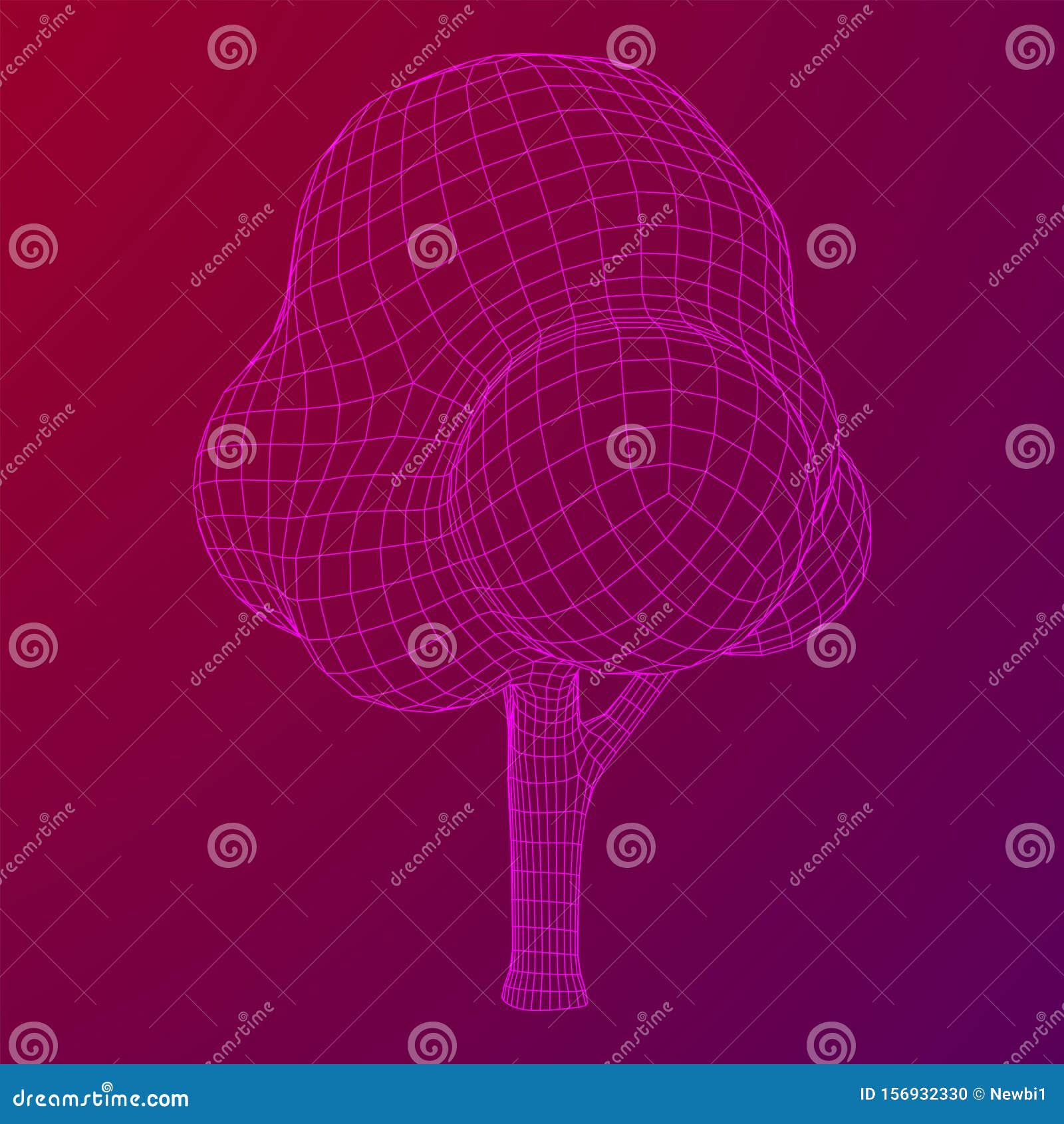 Mesh Image of Tree. Low Poly Background Stock Vector - Illustration of ...