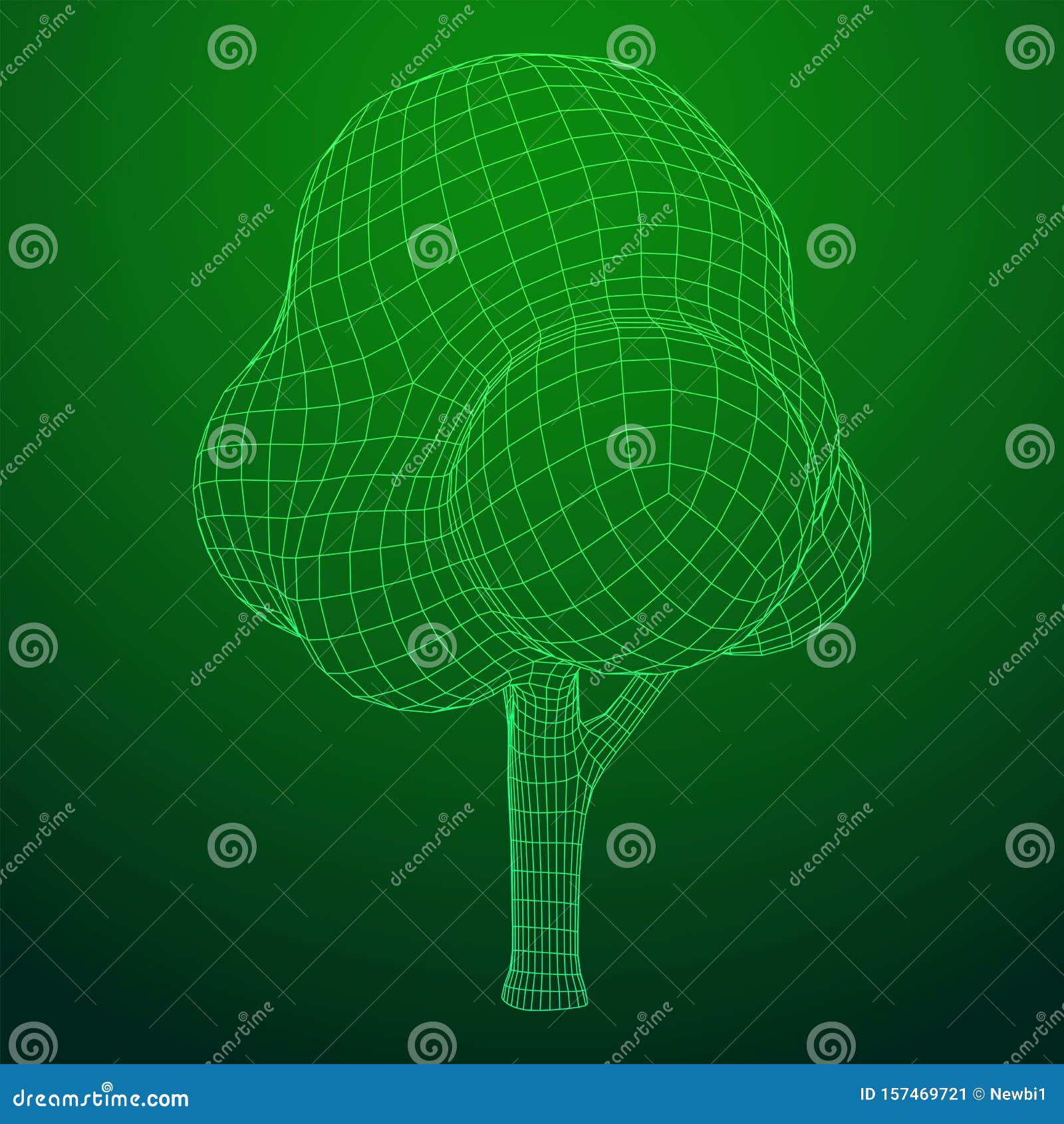Mesh Image of Tree. Low Poly Background Stock Vector - Illustration of ...