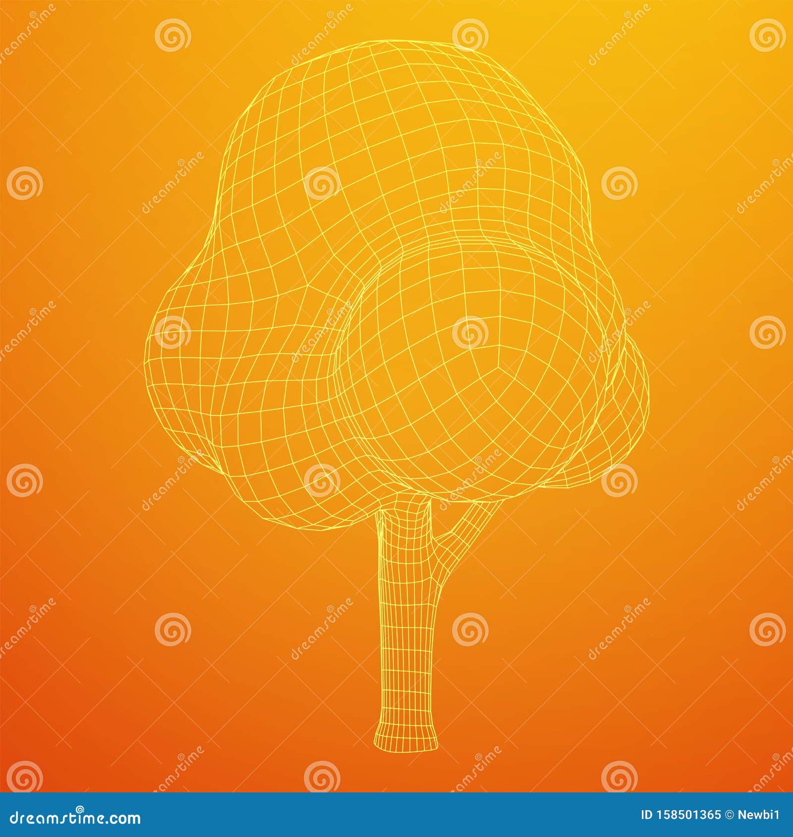 Mesh Image of Tree. Low Poly Background Stock Vector - Illustration of ...