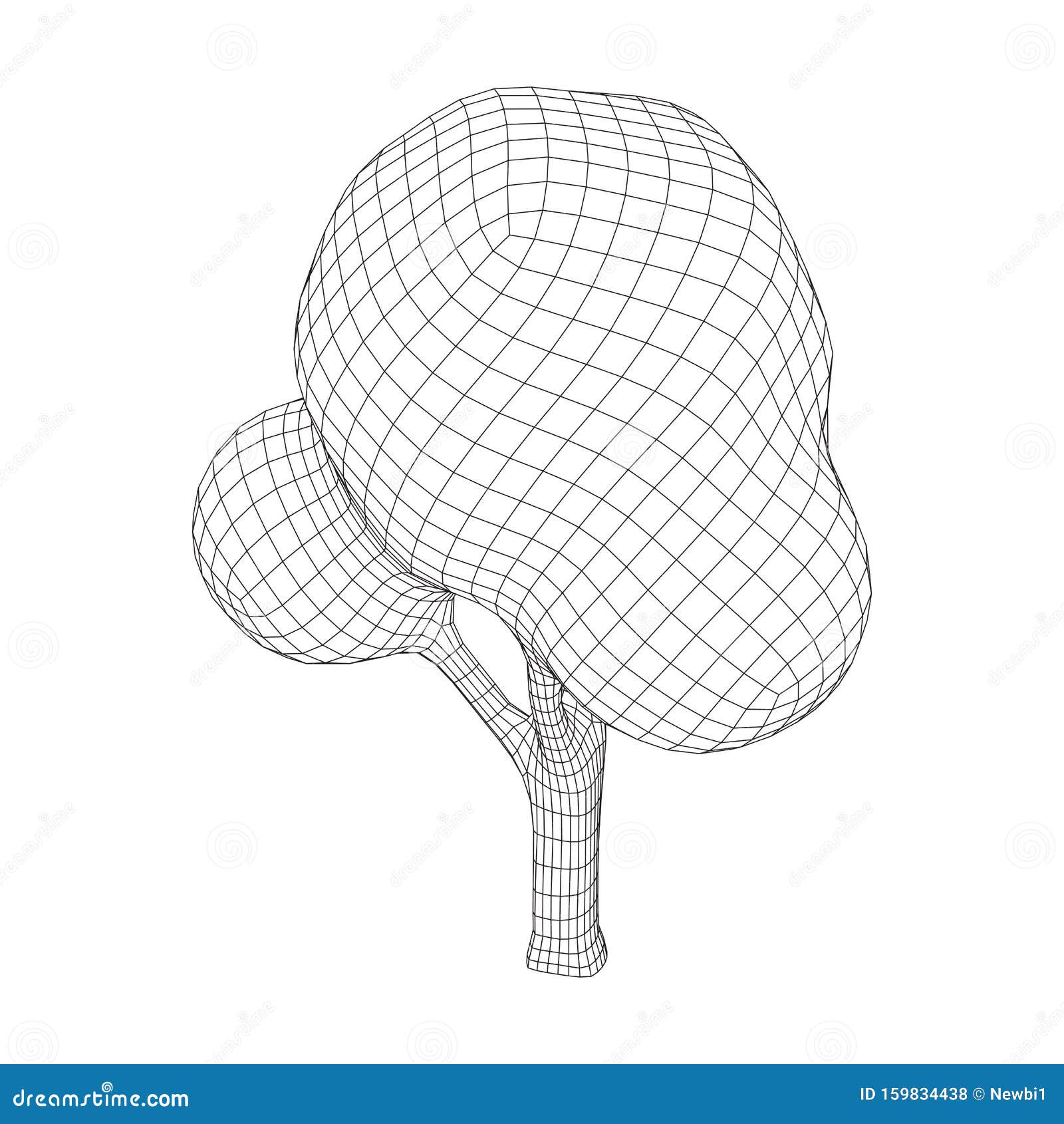 Mesh Image of Tree. Low Poly Background Stock Vector - Illustration of ...