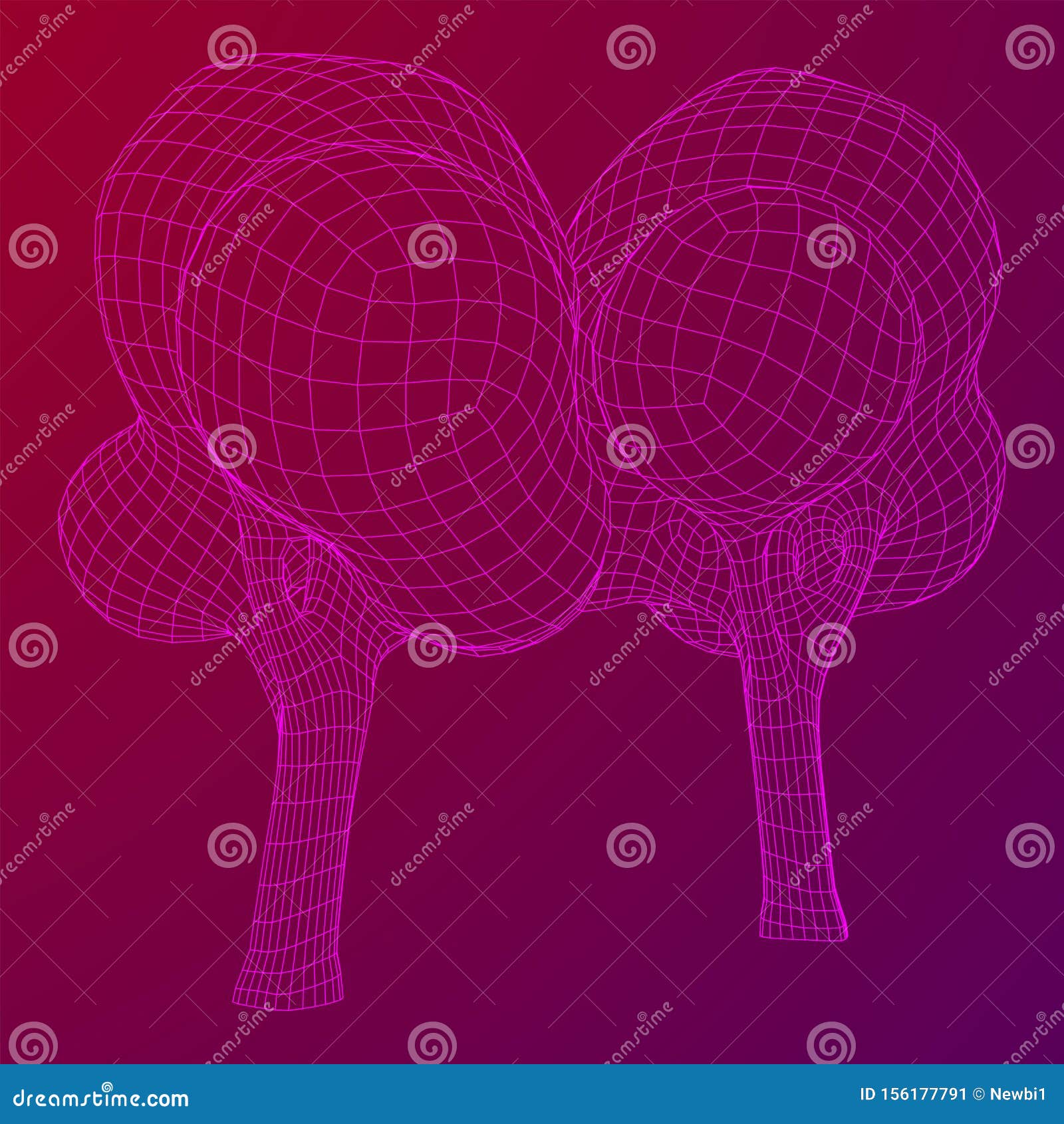 Mesh Image of Trees. Low Poly Background Stock Vector - Illustration of ...